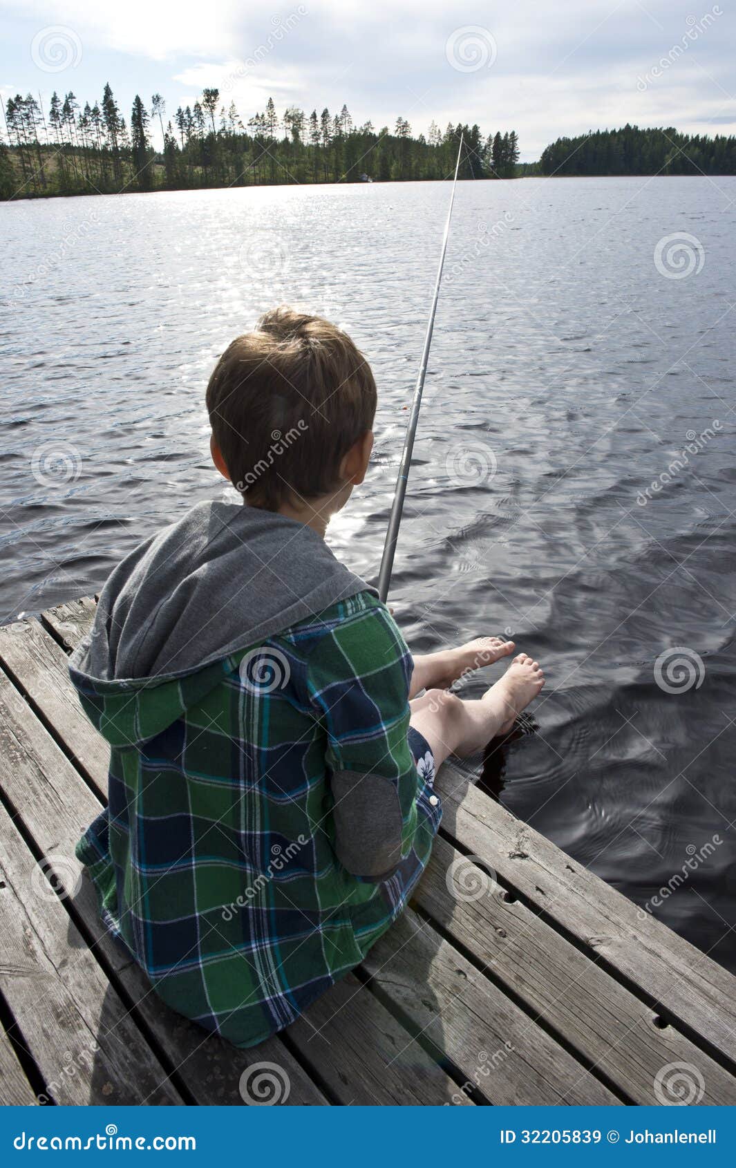 Young boy angling stock image. Image of fish, leisure - 32205839