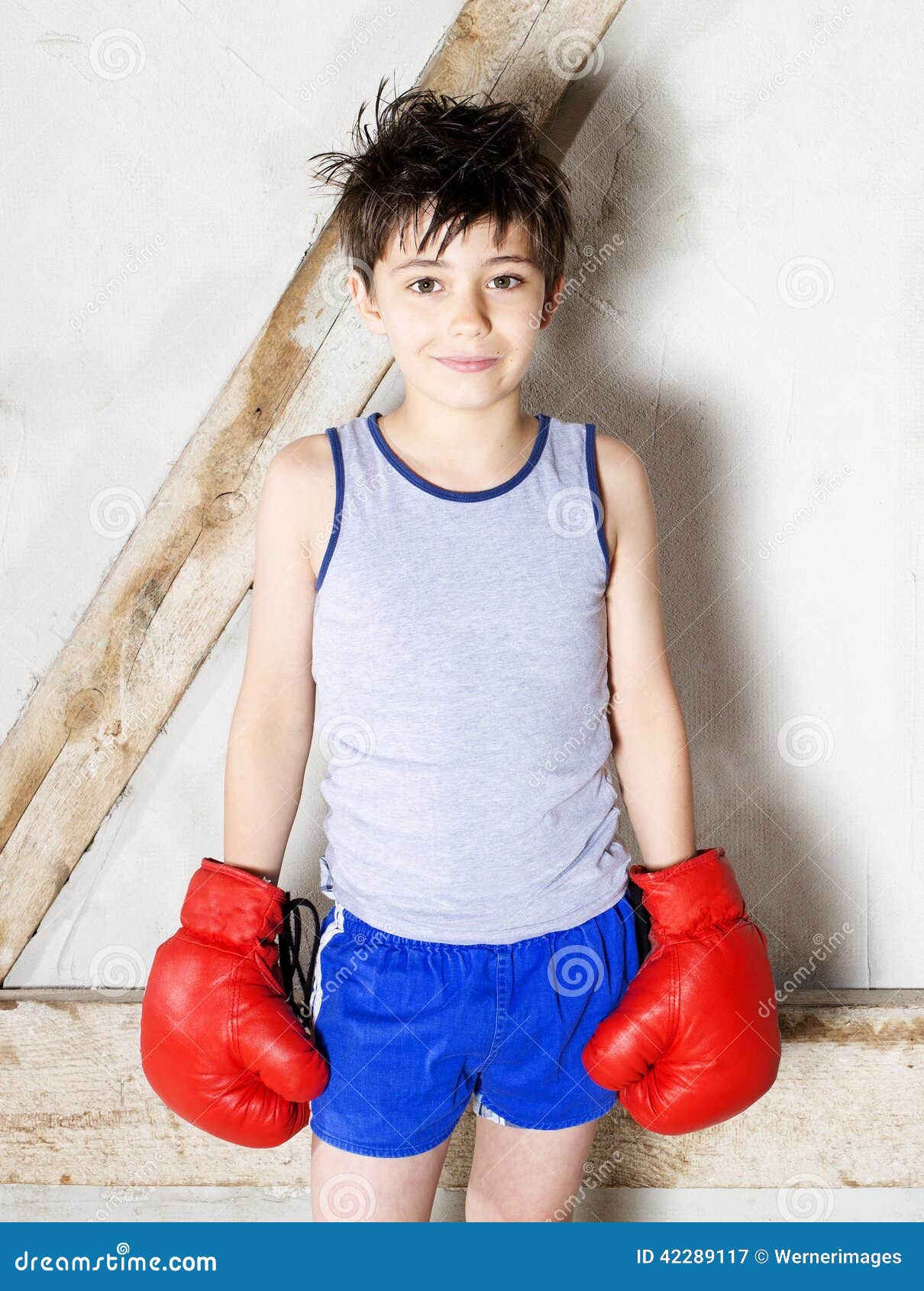 Young boy as a boxer stock image. Image of standing, caucasian - 42289117