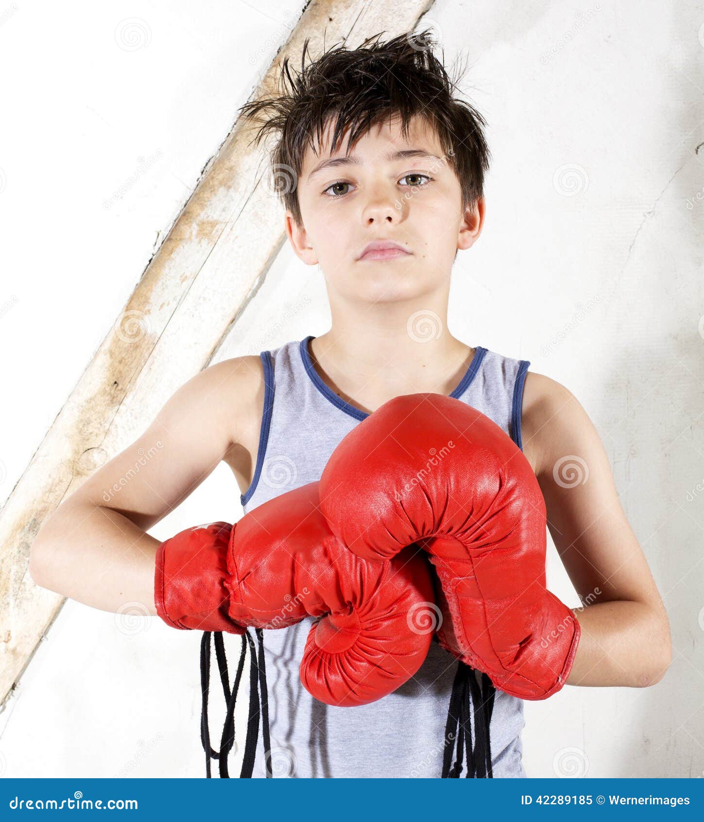 Young boy as a boxer stock image. Image of standing, smile - 42289185
