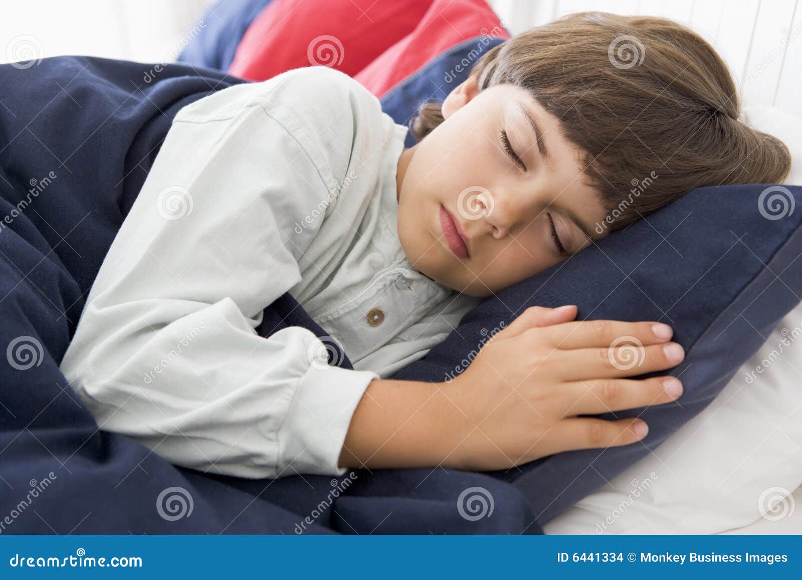 Young Boy Asleep in His Bed Stock Photo - Image of inside, kids: 6441334