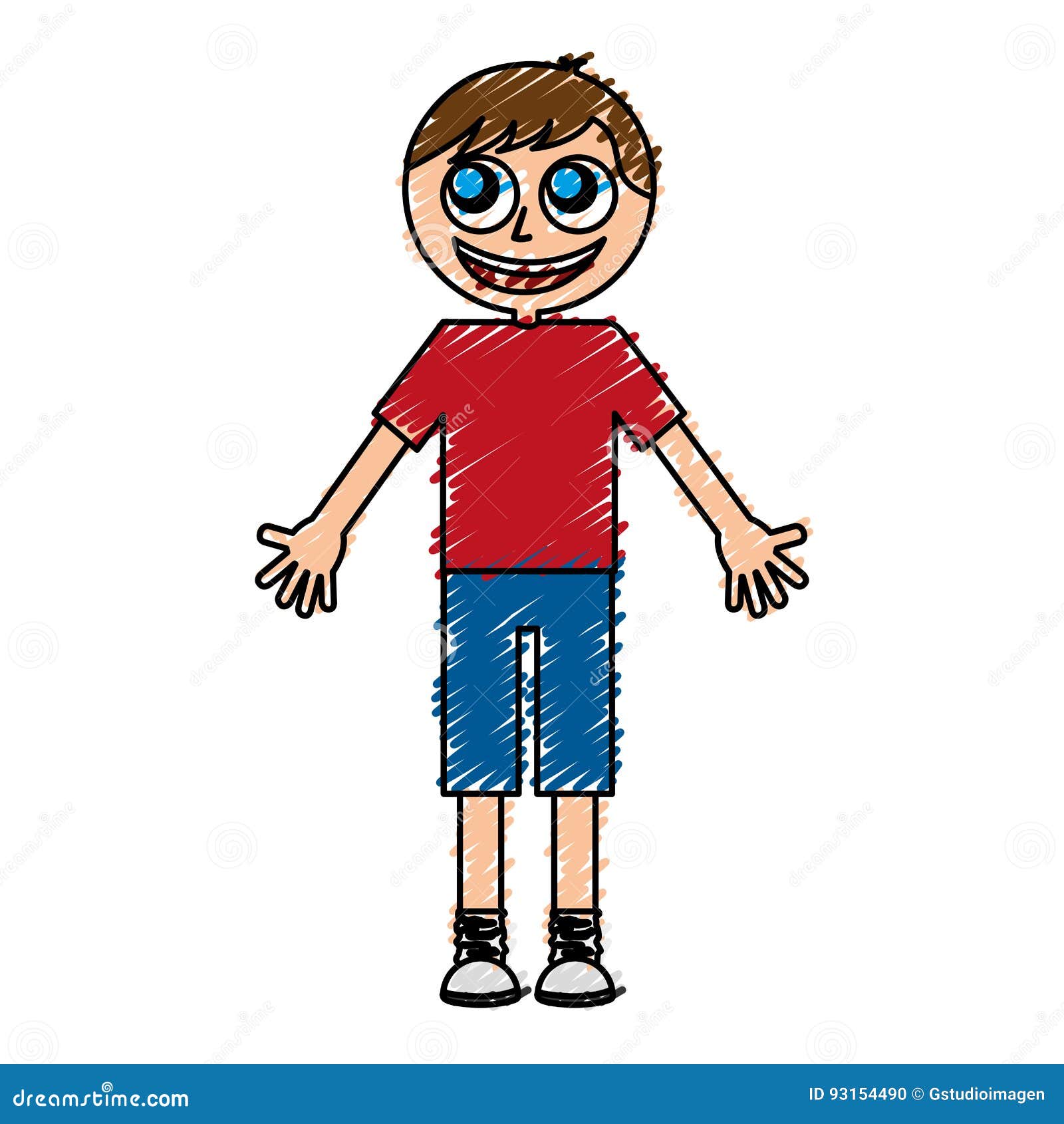 Young boy avatar character stock vector. Illustration of emotion - 93154490