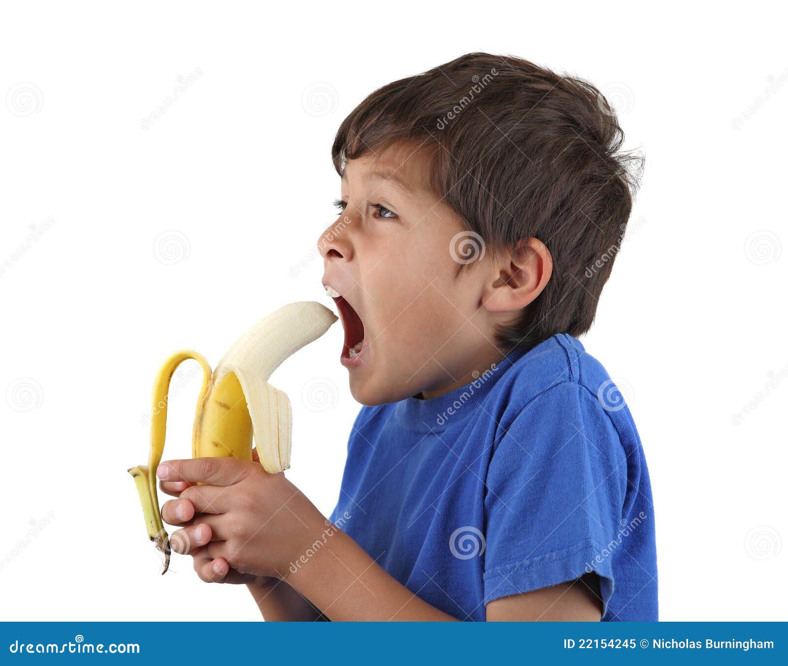 Young boy with banana stock image. Image of young, healthy - 22154245