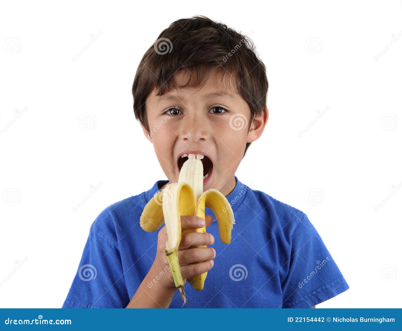 Young boy with banana stock photo. Image of fresh, eating - 22154442