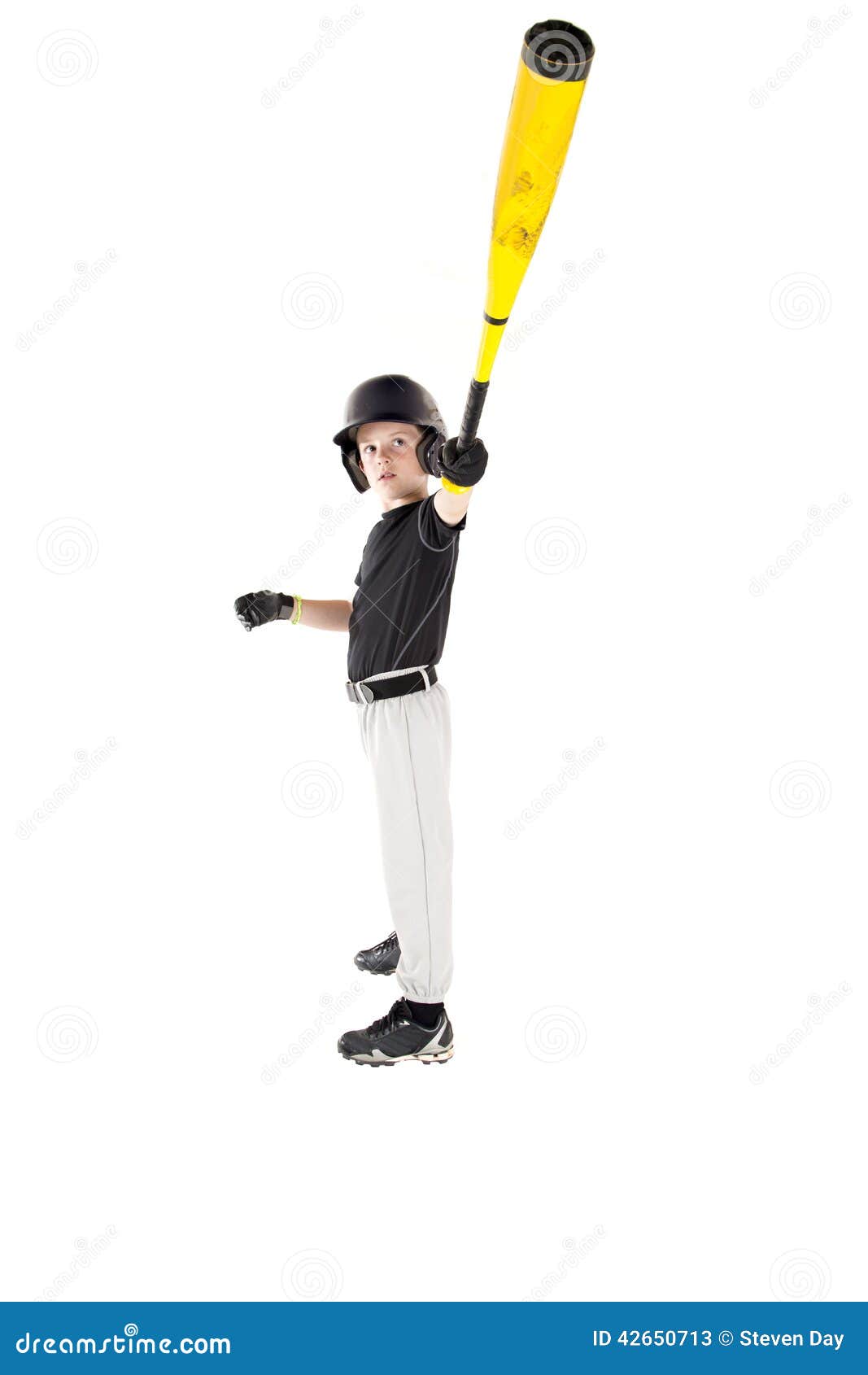 Young Boy Baseball Player Showing Off with His Bat Extended Stock Image ...