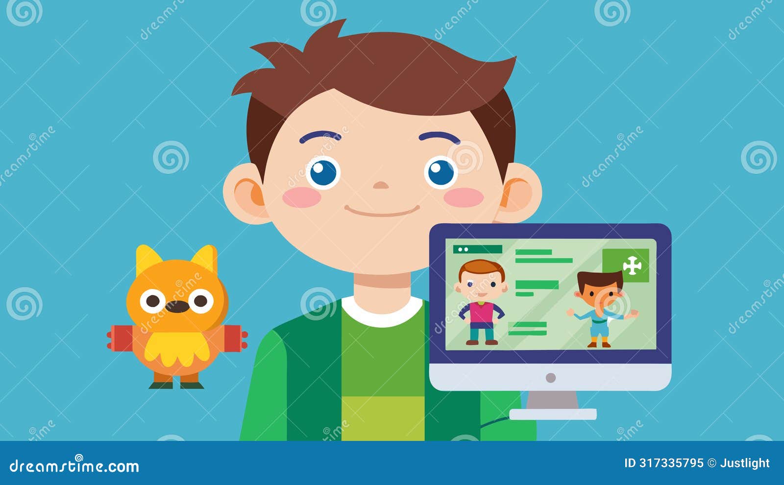 A Young Boy Beaming with Pride As he Shows His Parents the Game he ...