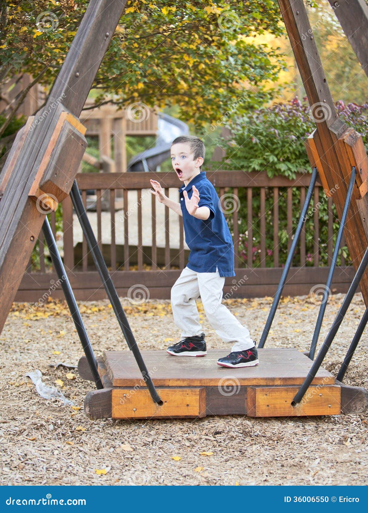 Young Boy Being Silly at the Park Stock Photo - Image of playground ...