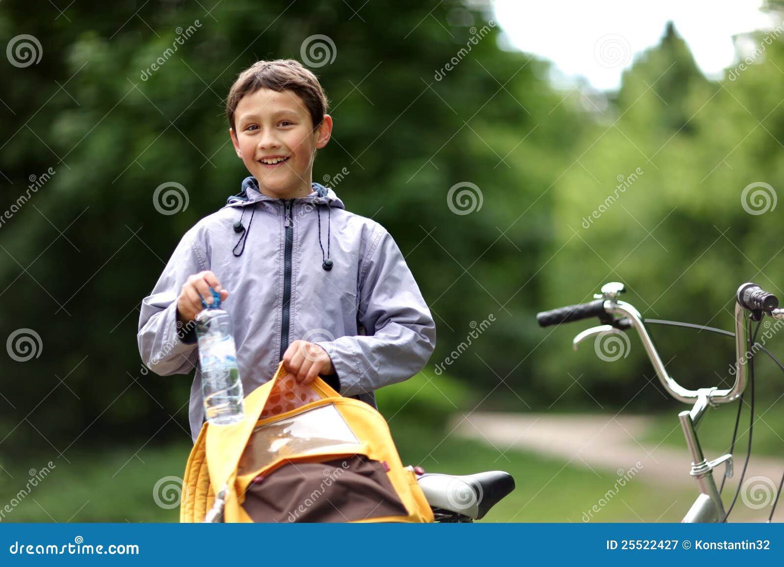 Young boy with bicycle stock image. Image of healthy - 25522427