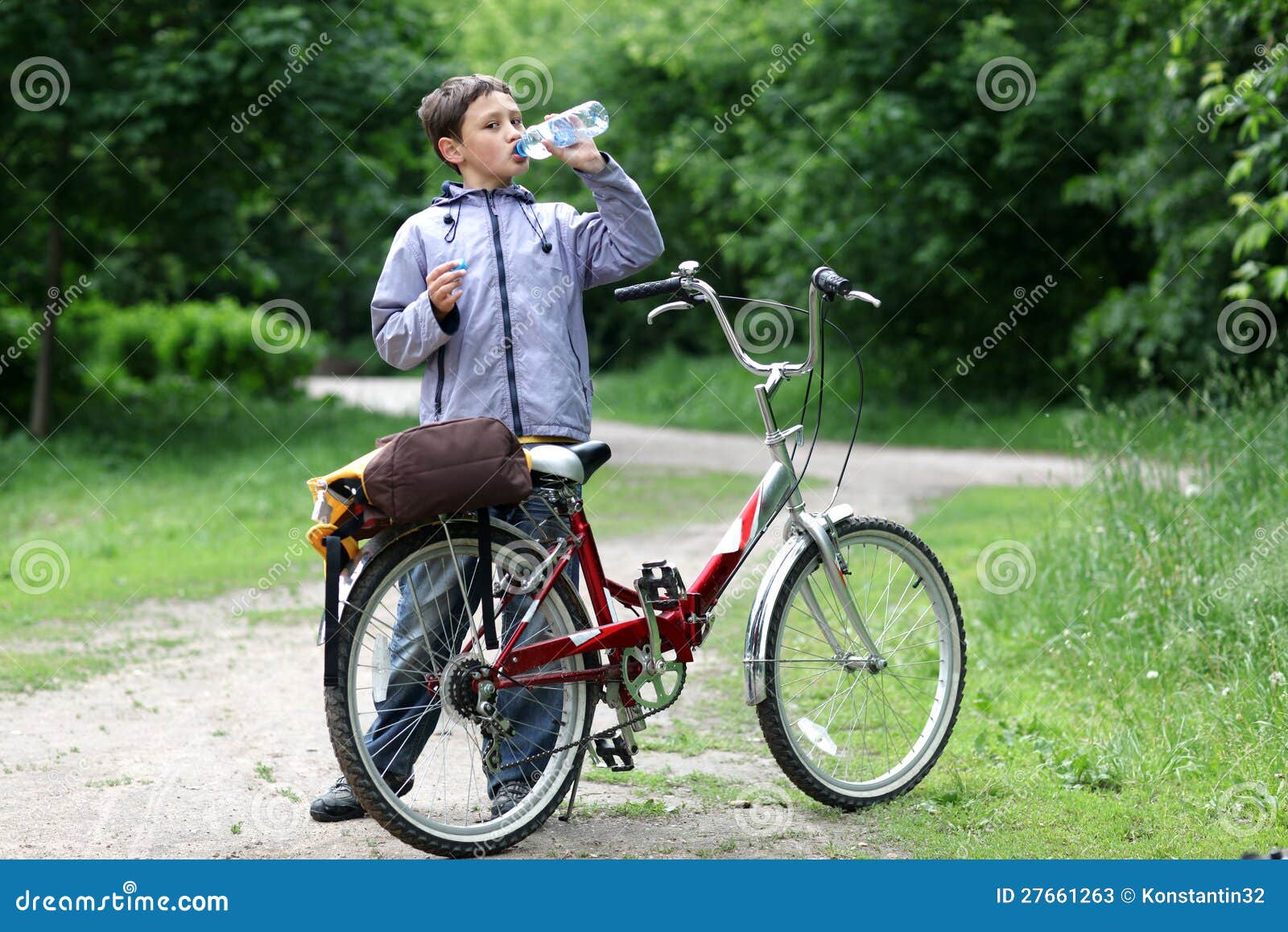 Young boy with bicycle stock image. Image of clear, hobby - 27661263