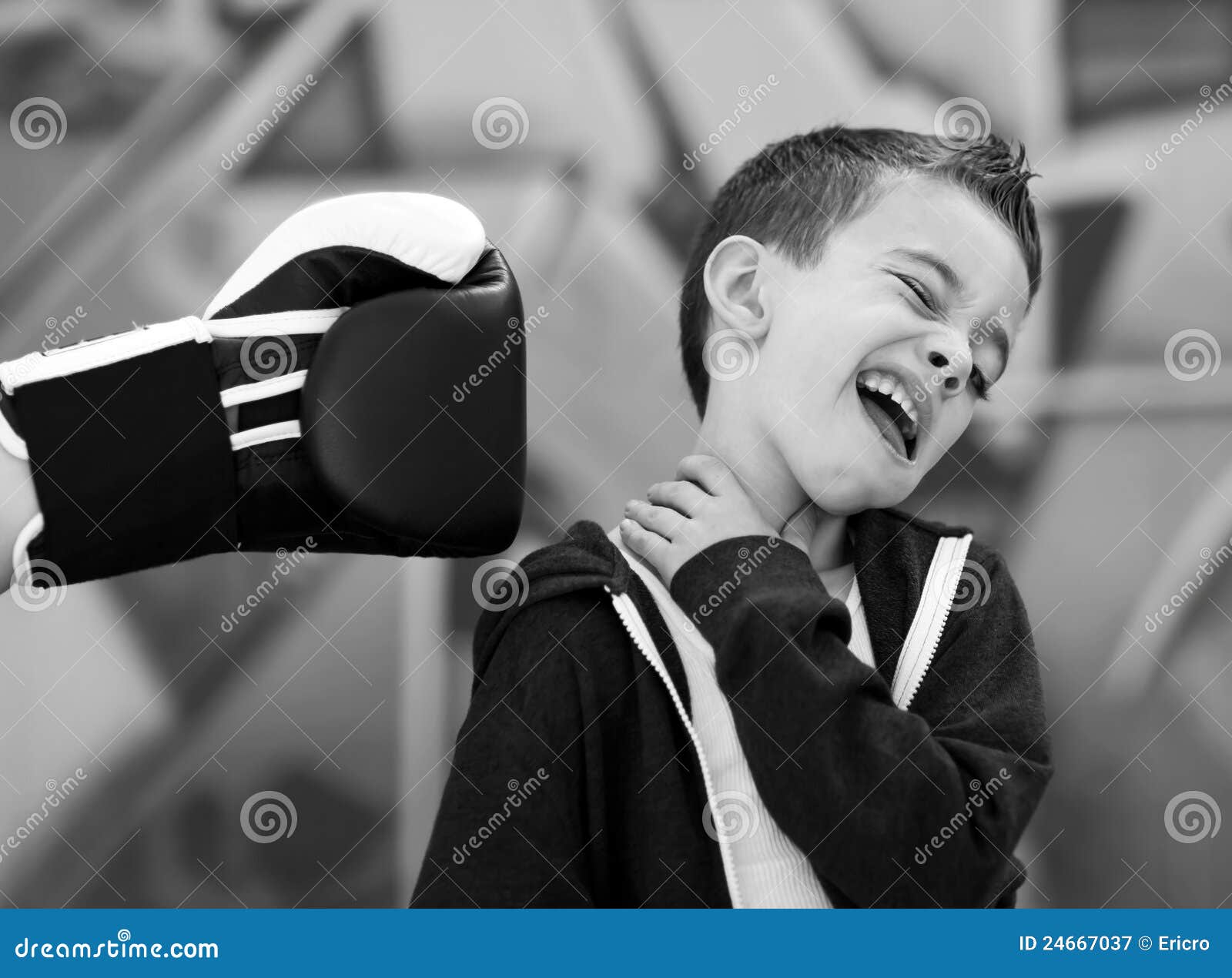 Young Boy Bing Punched in Face with Boxng Glove Stock Image - Image of ...