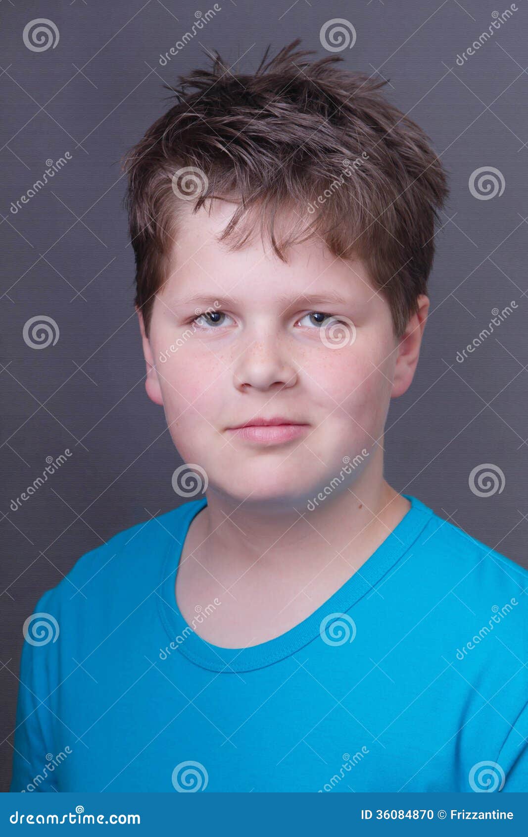 Young boy in blue portrait stock photo. Image of year - 36084870