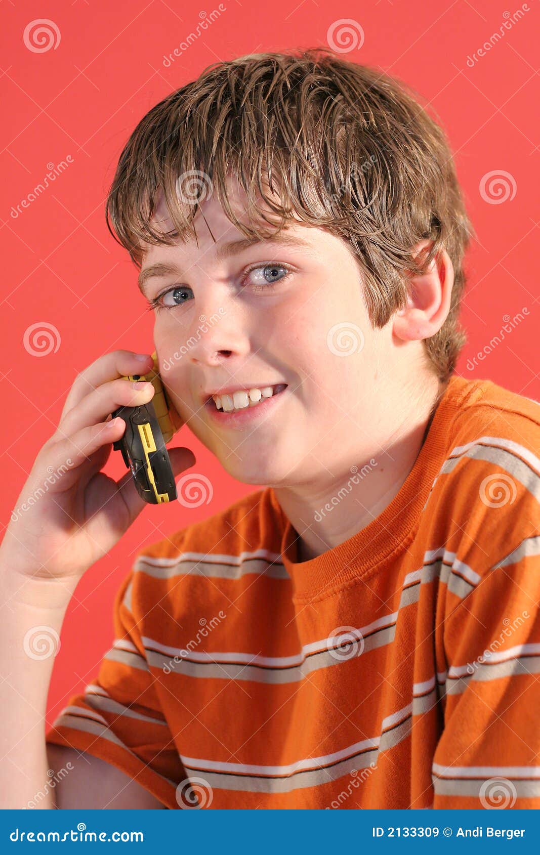 Young Boy on Cell Phone Vertic Stock Image - Image of junior, call: 2133309