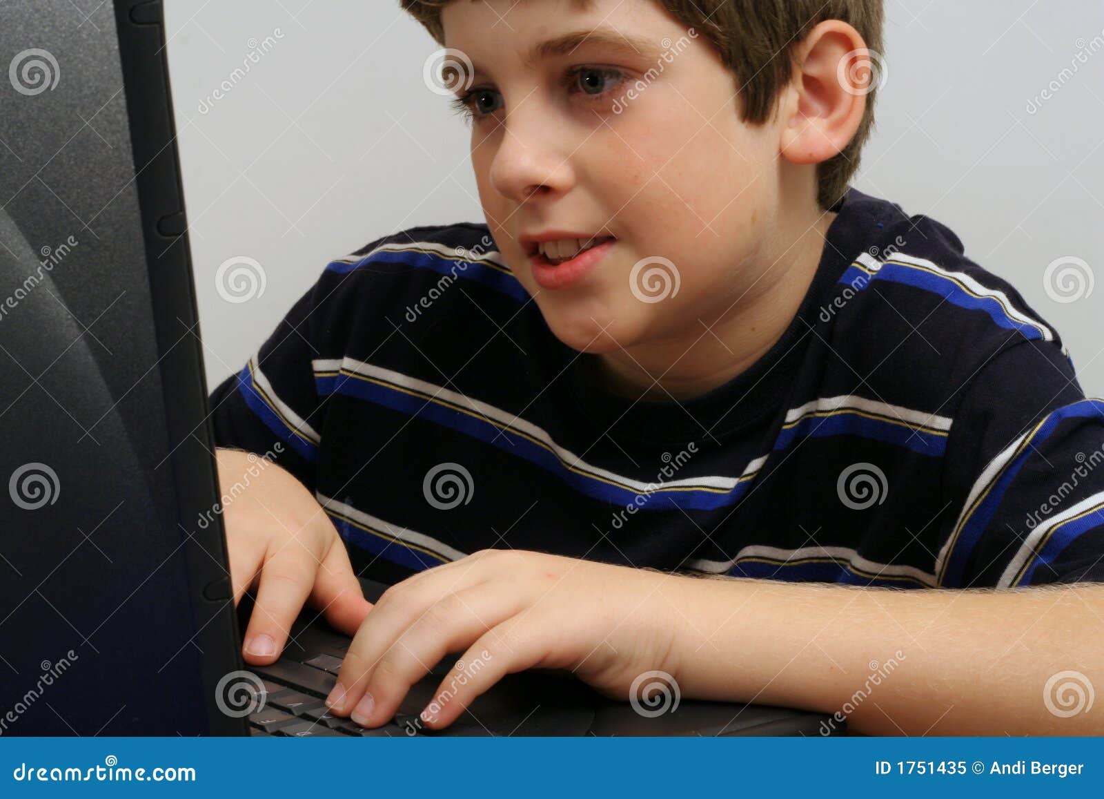 Young boy checking email stock image. Image of child, talk - 1751435
