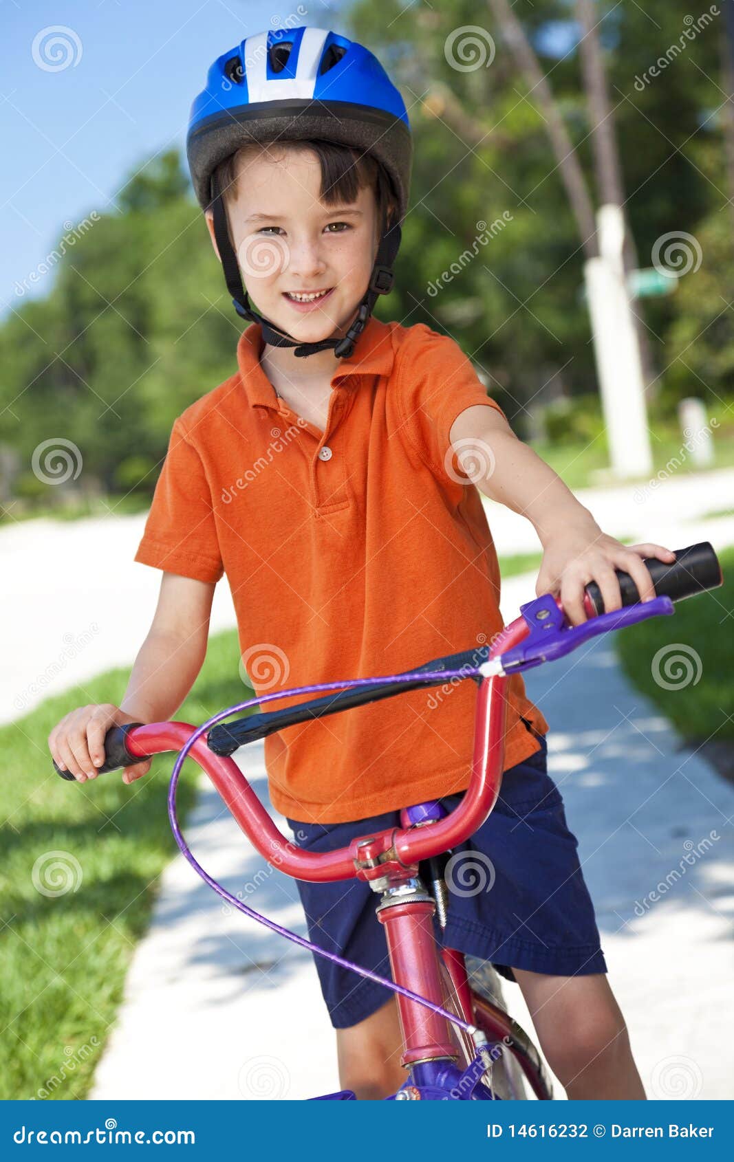Young Boy Child Cycling on His Bicycle Stock Photo - Image of fitness ...
