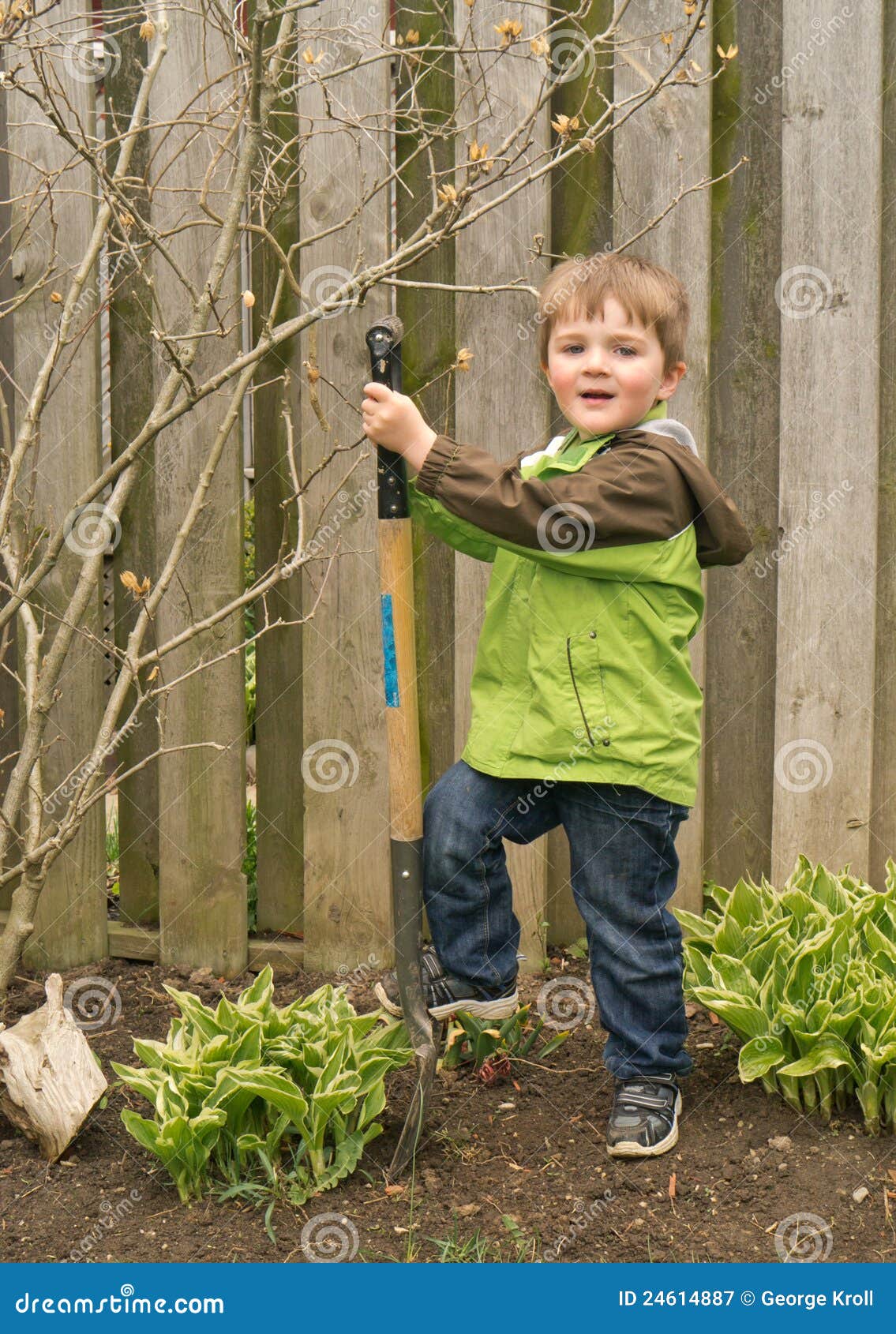Young boy child Gardener stock image. Image of innocent - 24614887