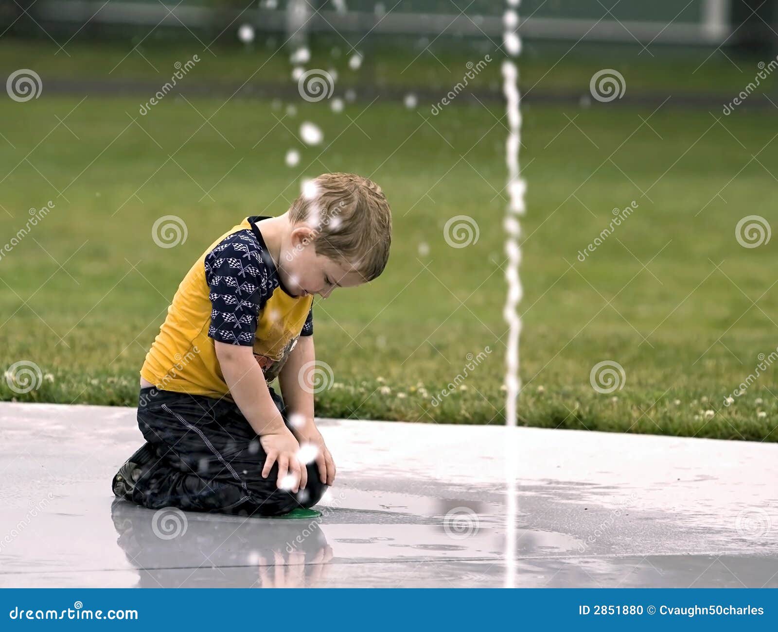 Young Boy Cooling Off stock photo. Image of youth, outdoor - 2851880