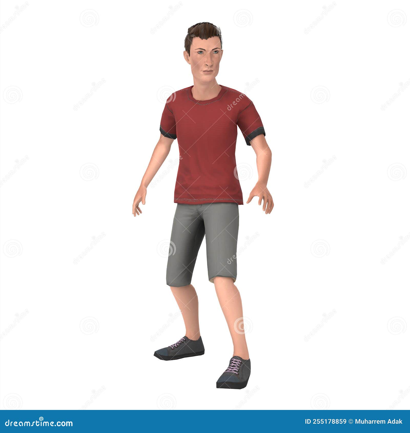 Young Boy 3d Modelling Illustration Stock Illustration - Illustration ...