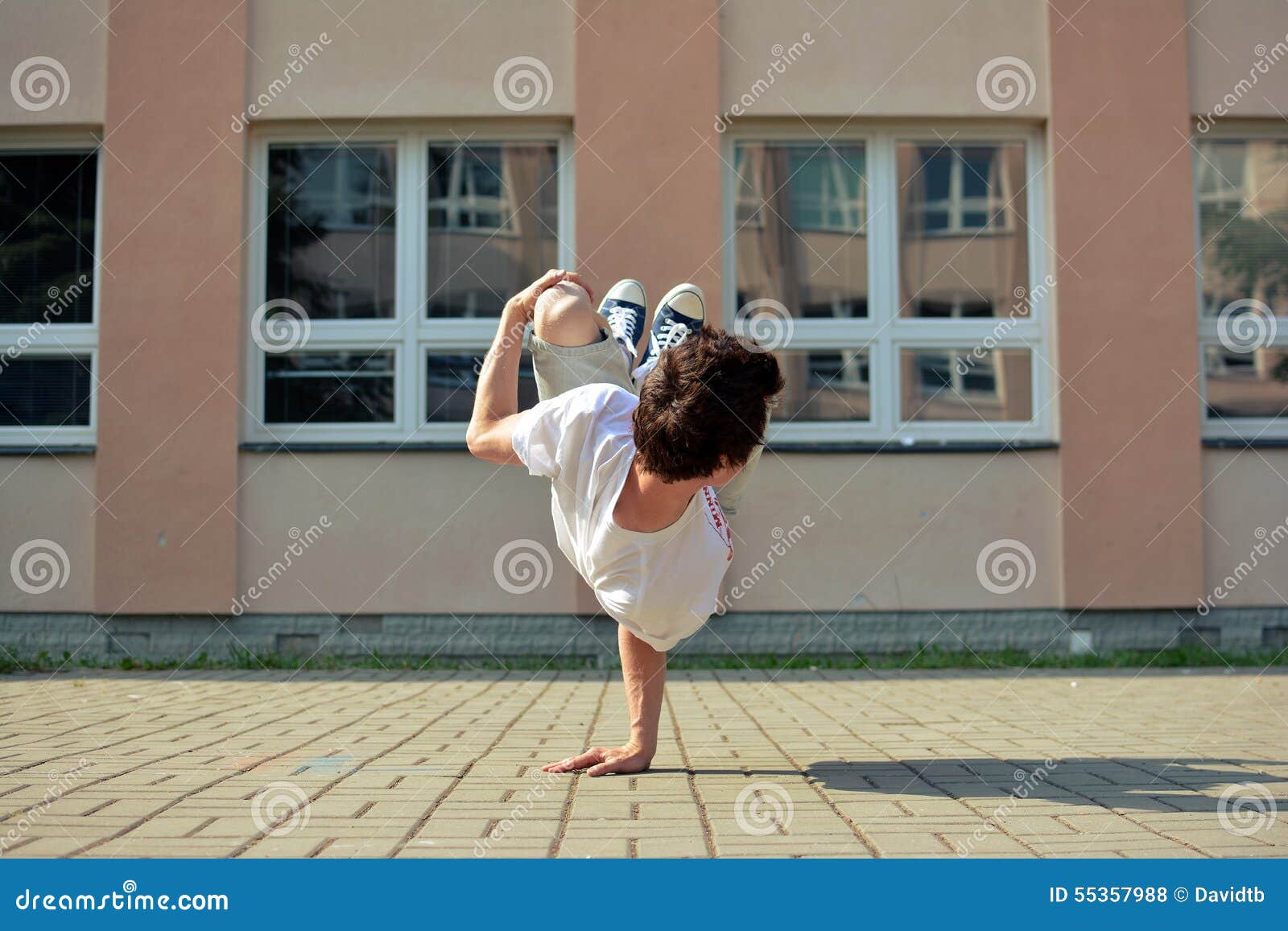 Young Boy Dancing Break Dance on the Street Stock Photo - Image of ...