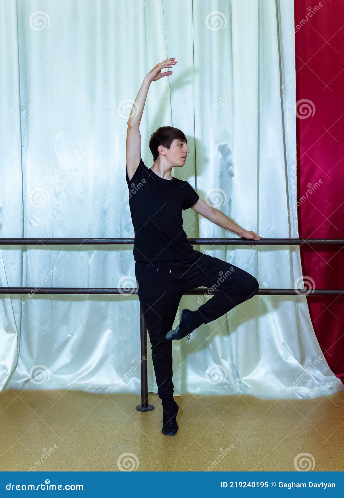 A Young Boy Dancing, Young Boy in Dancing Studio Stock Image - Image of ...