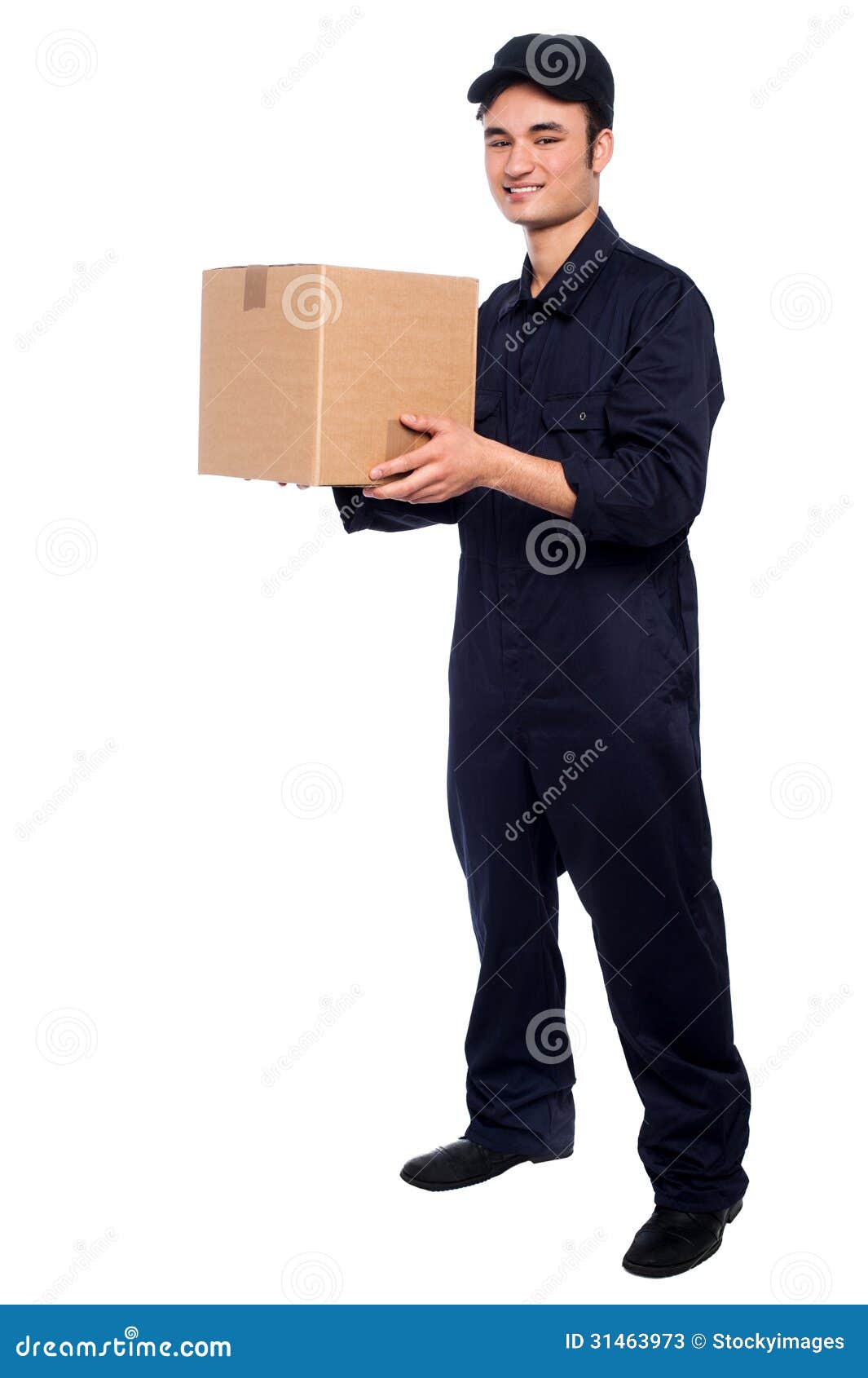Young Boy Delivering Parcel Stock Image - Image of packed, full: 31463973
