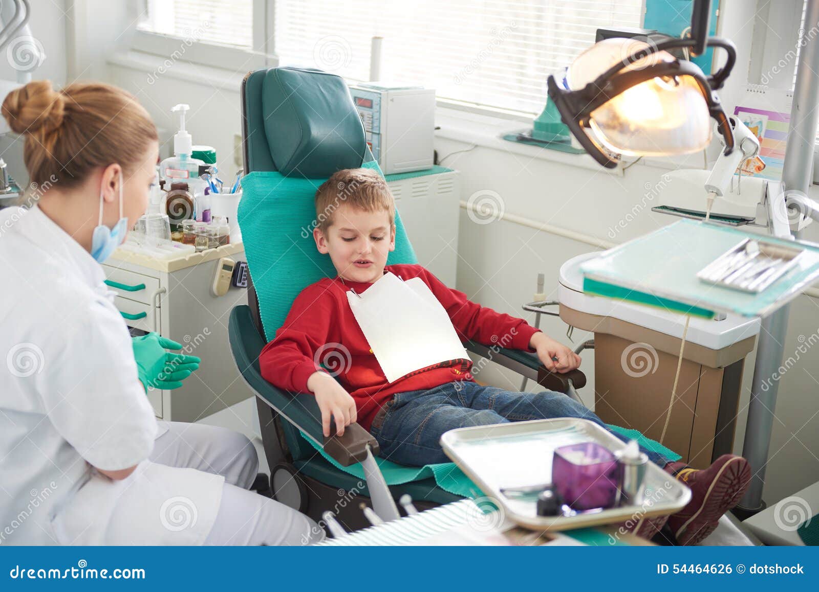 Young Boy in a Dental Surgery Stock Photo - Image of office, mouth ...