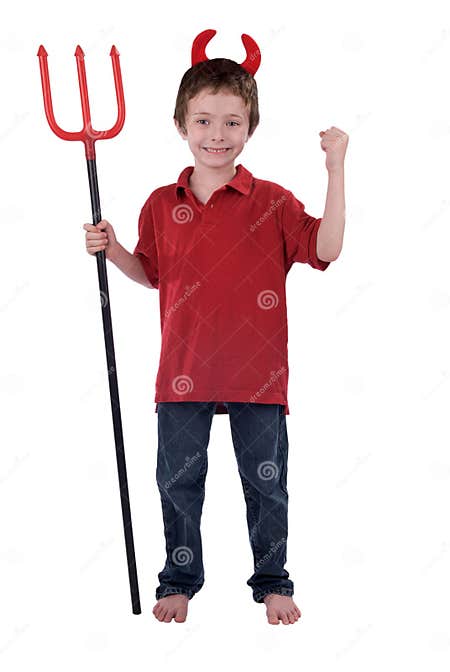 Young Boy in a Devil Costume Stock Image - Image of monster, phantom ...