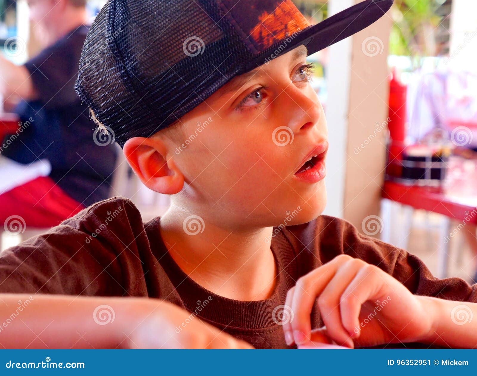 Boy with Distracted Expression Stock Image - Image of complex ...