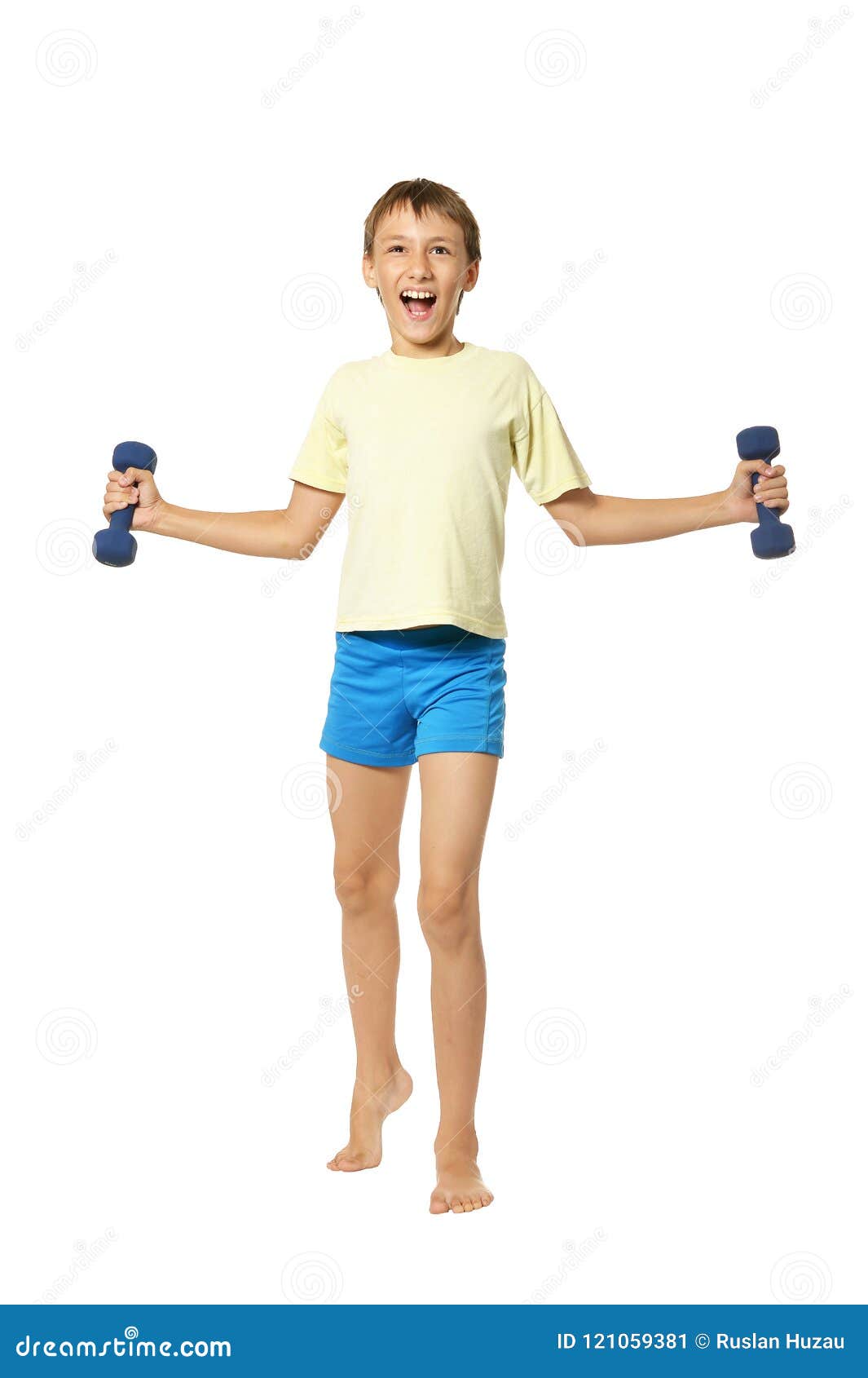 Young boy doing exercises stock image. Image of healthy - 121059381