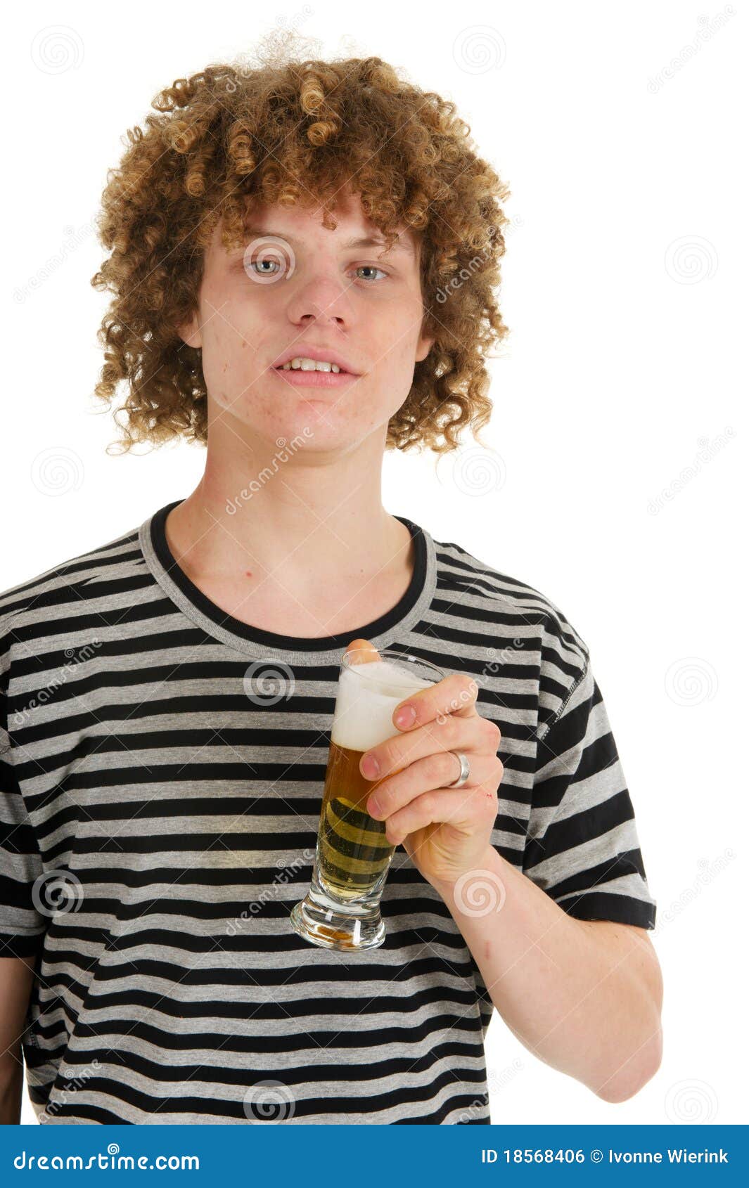 Young boy is drinking beer stock photo. Image of young - 18568406