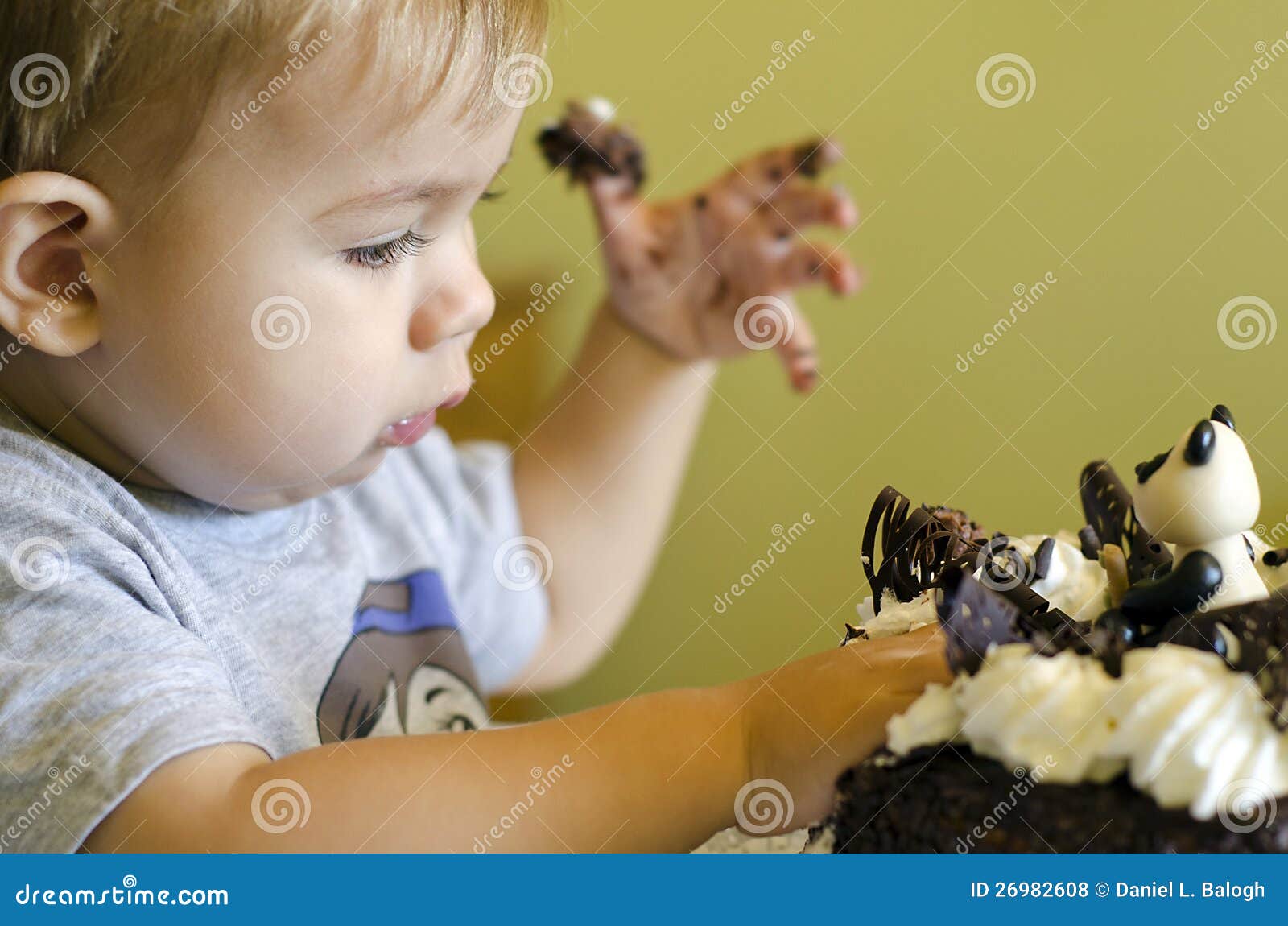 Young boy eating cake stock photo. Image of adorable - 26982608