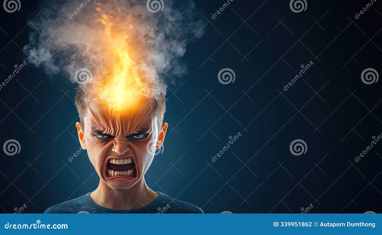 A Young Boy Expressing Intense Anger, Featuring a Dramatic Visual ...