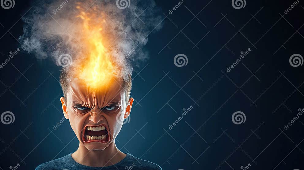 A Young Boy Expressing Intense Anger, Featuring a Dramatic Visual ...