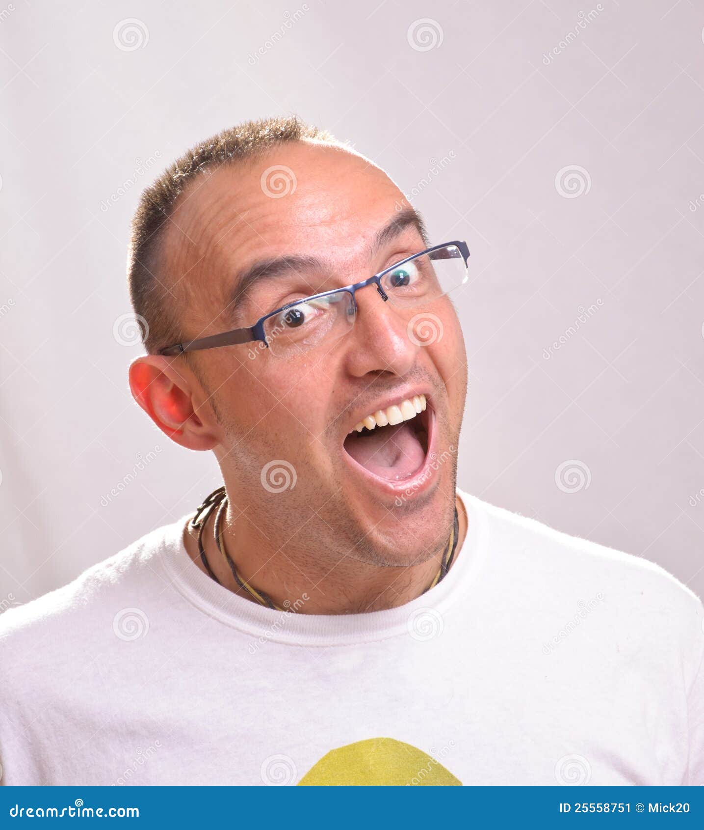 Young Boy with Expressive Face Shouting Stock Image - Image of teeth ...