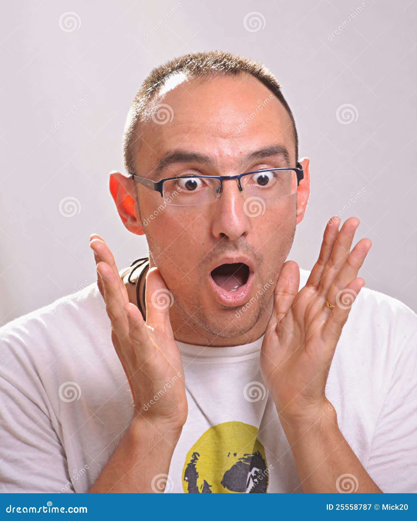 Young Boy with Expressive Face and Surprise Stock Image - Image of ...