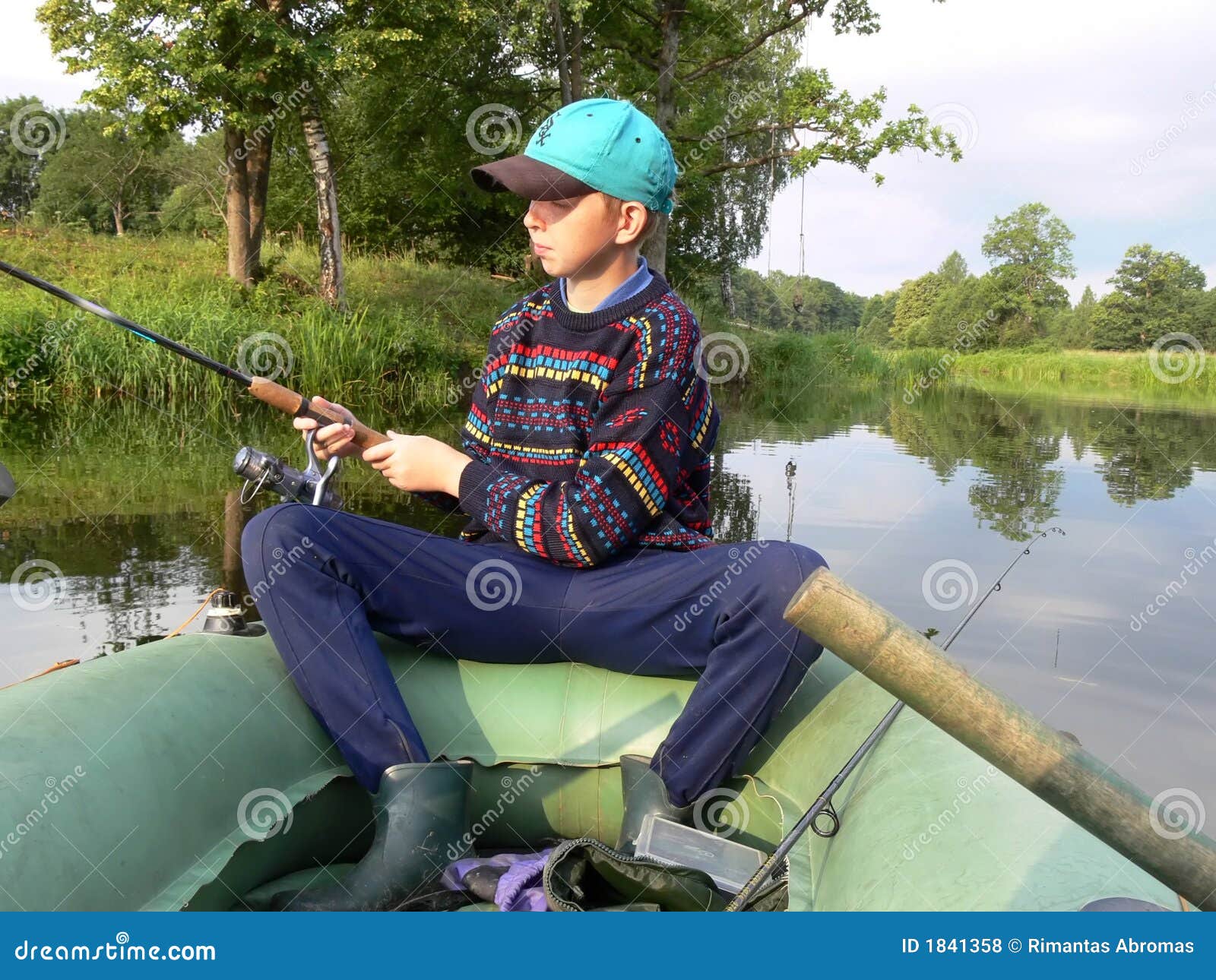 Young Boy Fishing Royalty Free Stock Photos - Image: 1841358