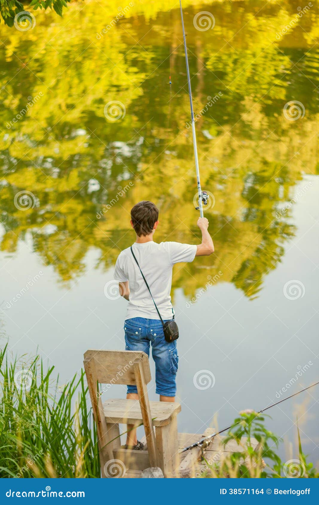 Young Boy Fishing Stock Photography | CartoonDealer.com #38571164