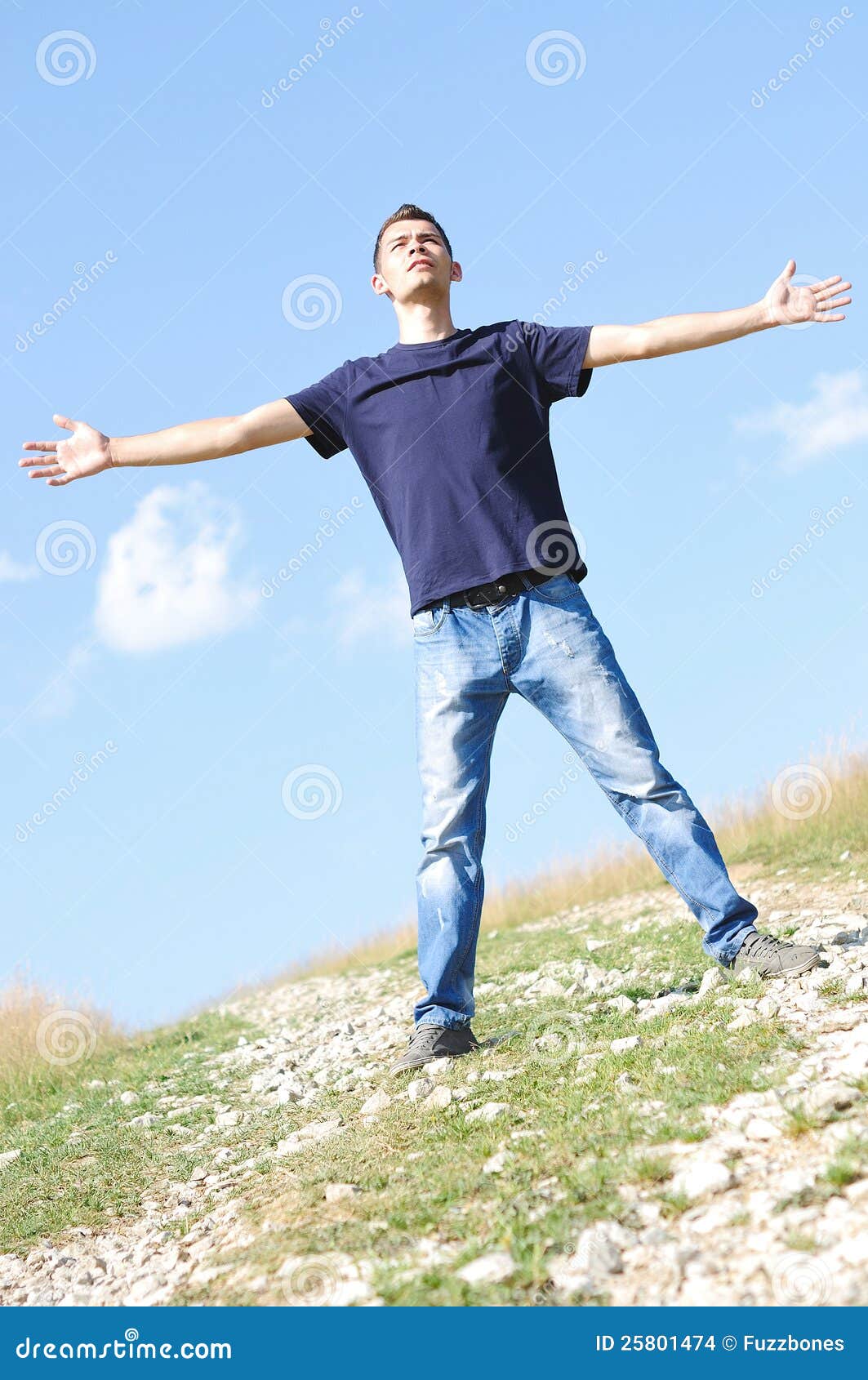 Young boy freedom stock photo. Image of youthful, summer - 25801474