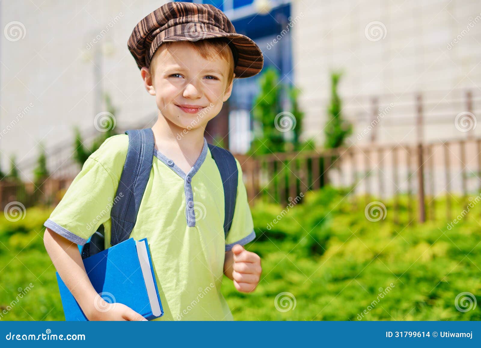 Young Boy is Going To School. Stock Photo - Image of fascinated ...