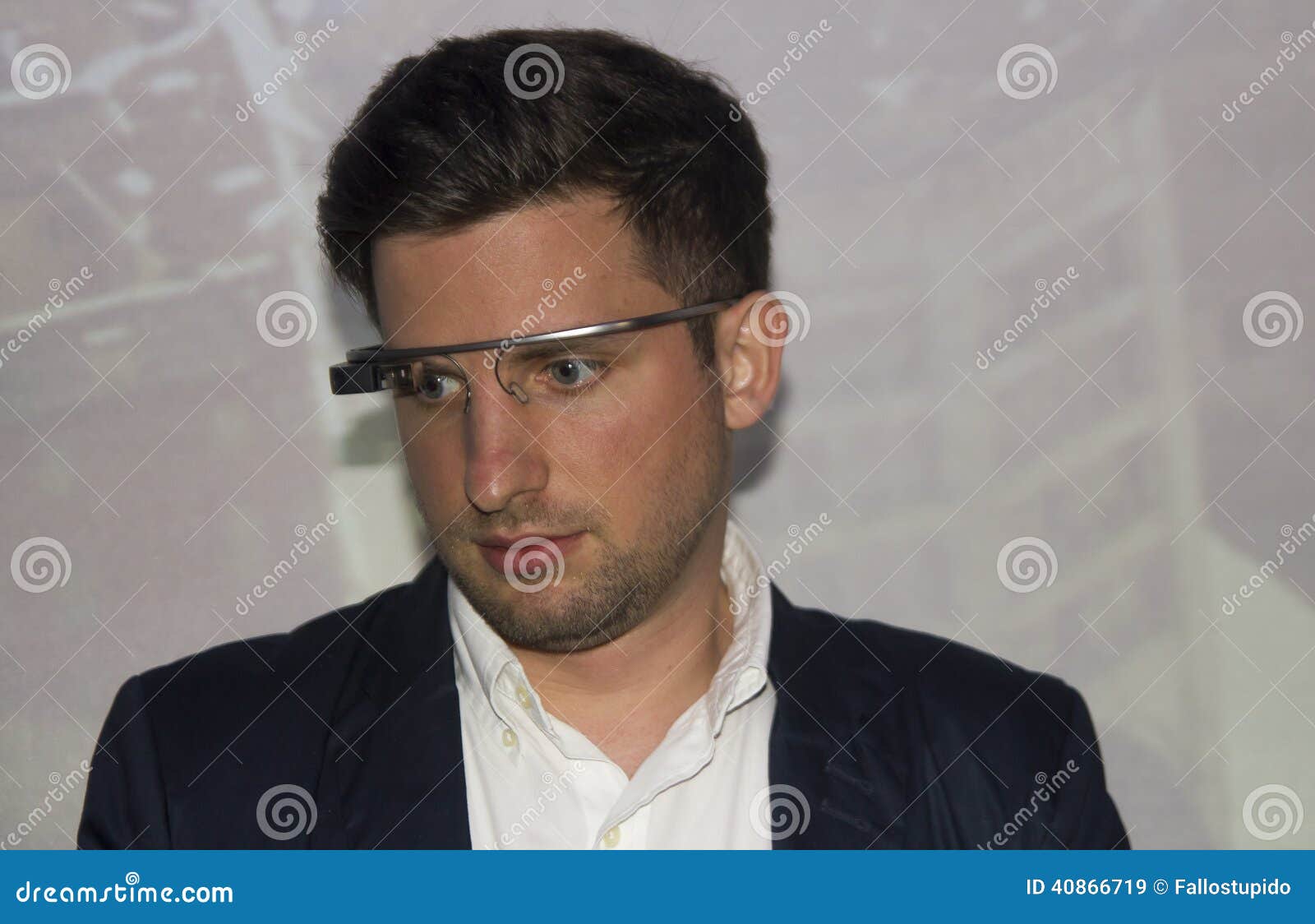 Young Boy with Google Glass on Face Editorial Stock Image - Image of ...