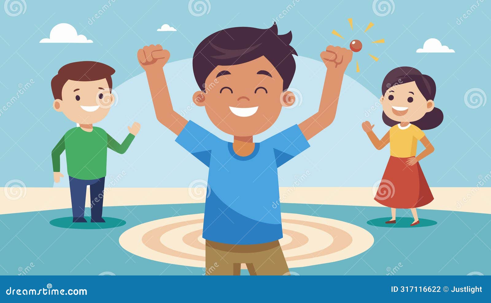 A Young Boy Grins With Pride As He Successfully Completes A Spin His ...