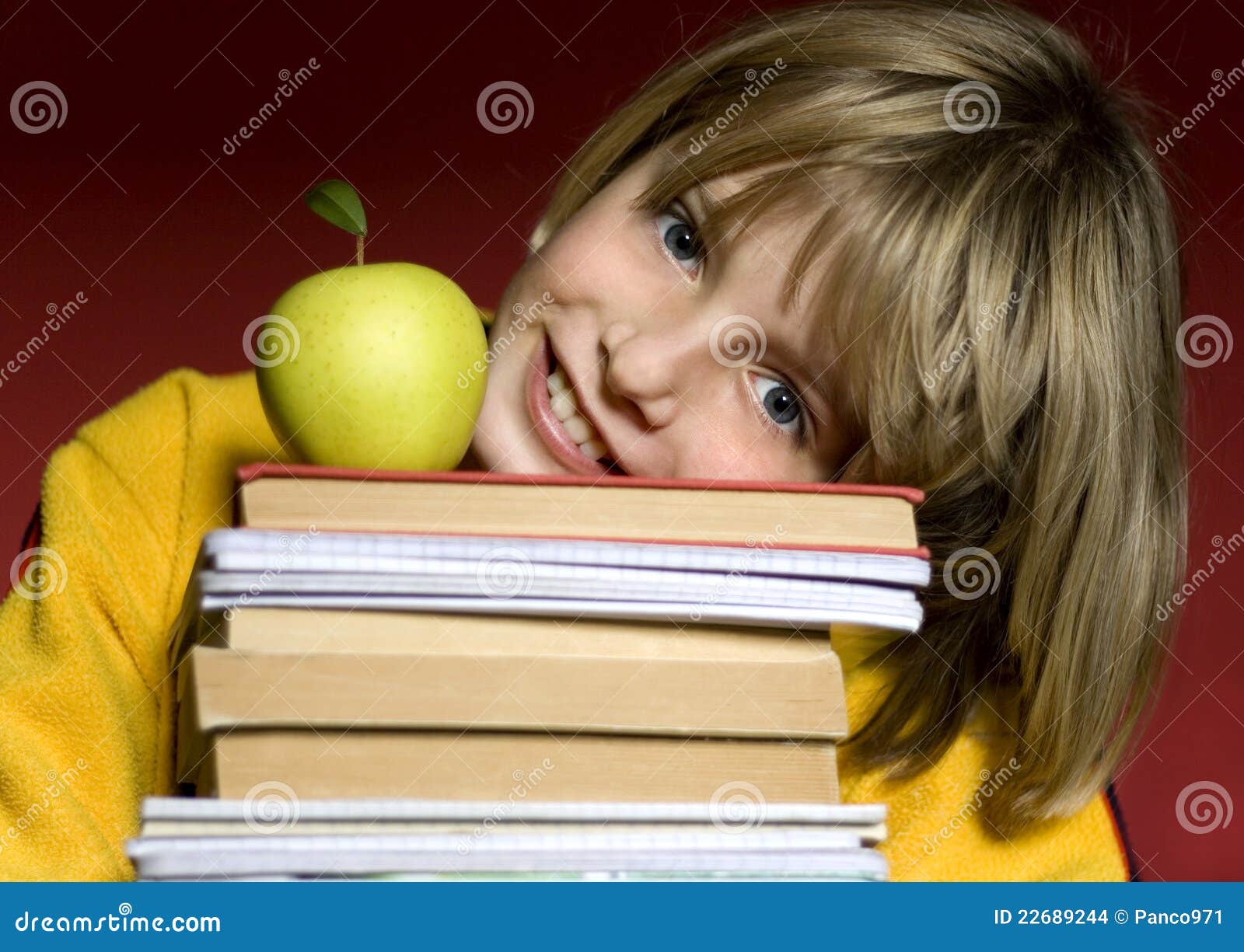 Young boy holding books stock photo. Image of kids, blond - 22689244