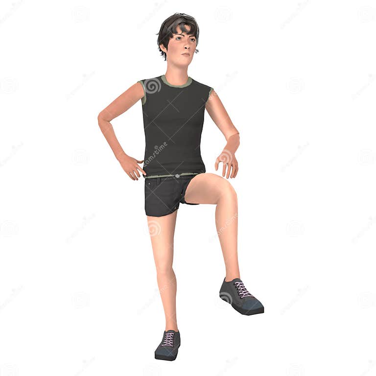 Young Boy Human 3d Modelling Stock Illustration - Illustration of abdomen, sports: 254742390
