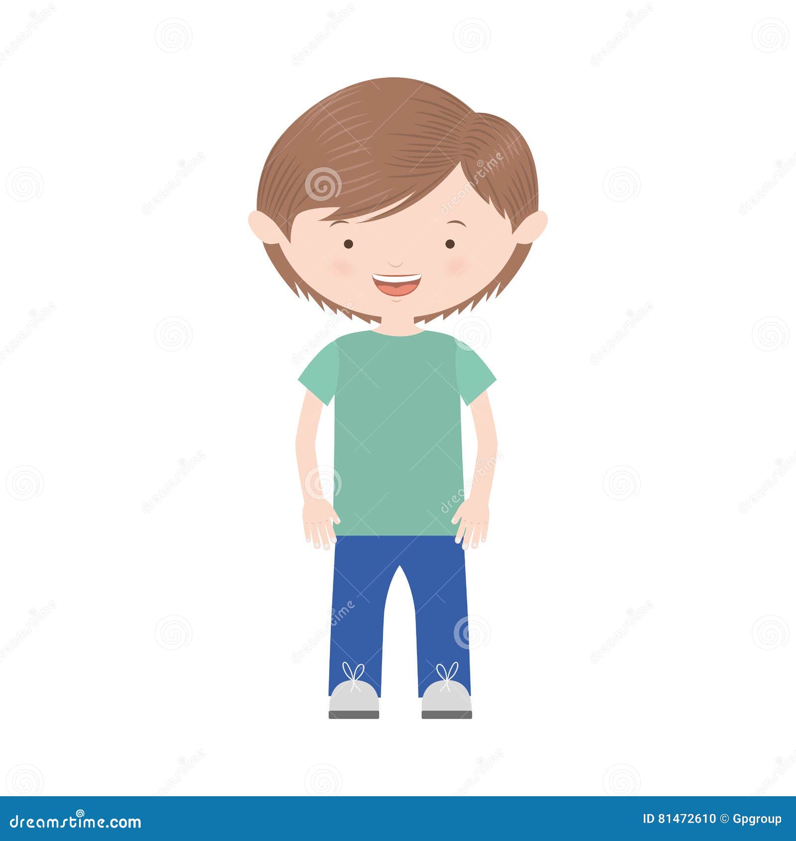 Young Boy with Informal Suit Stock Illustration - Illustration of ...