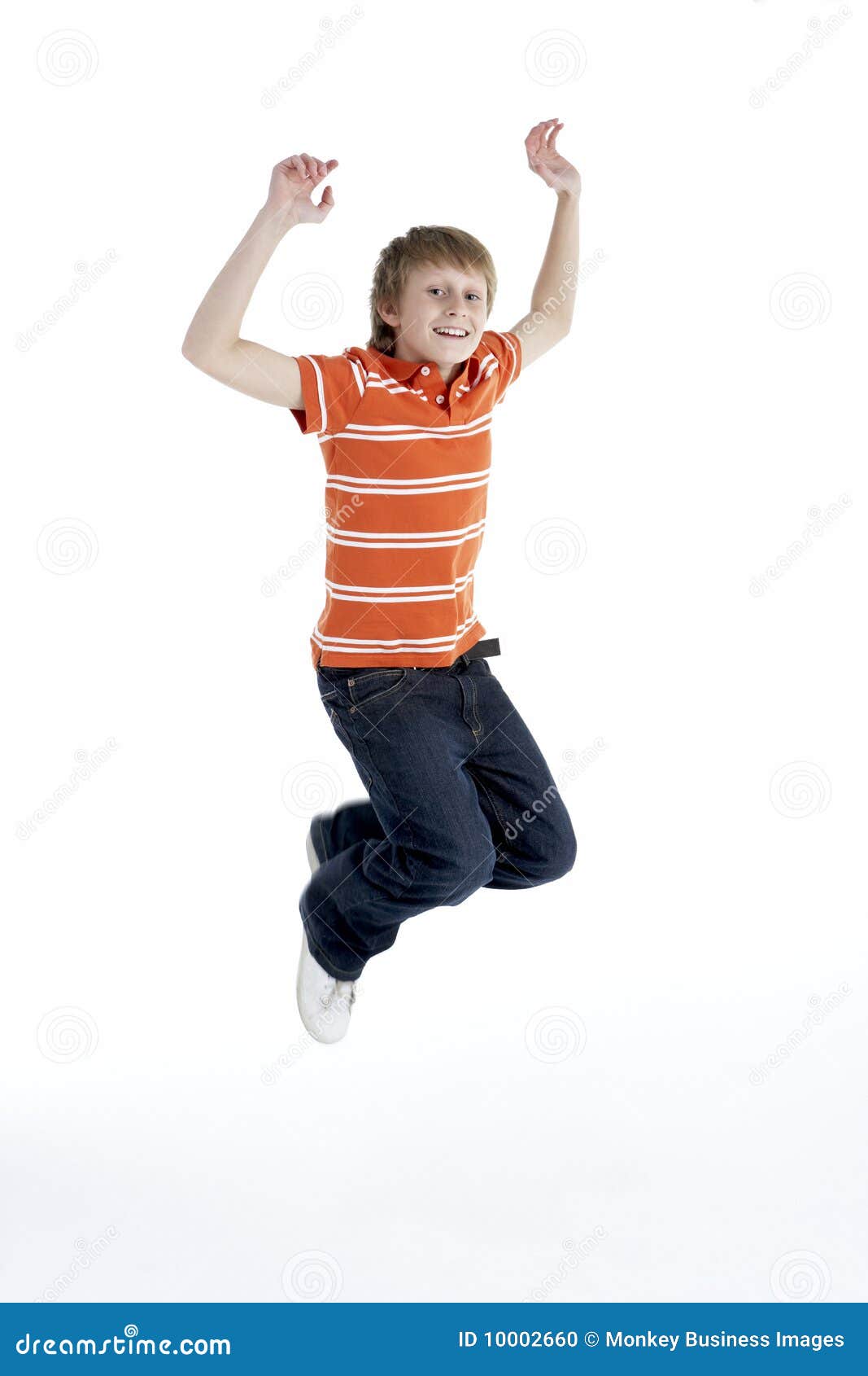 Young Boy Jumping in Air stock photo. Image of person - 10002660