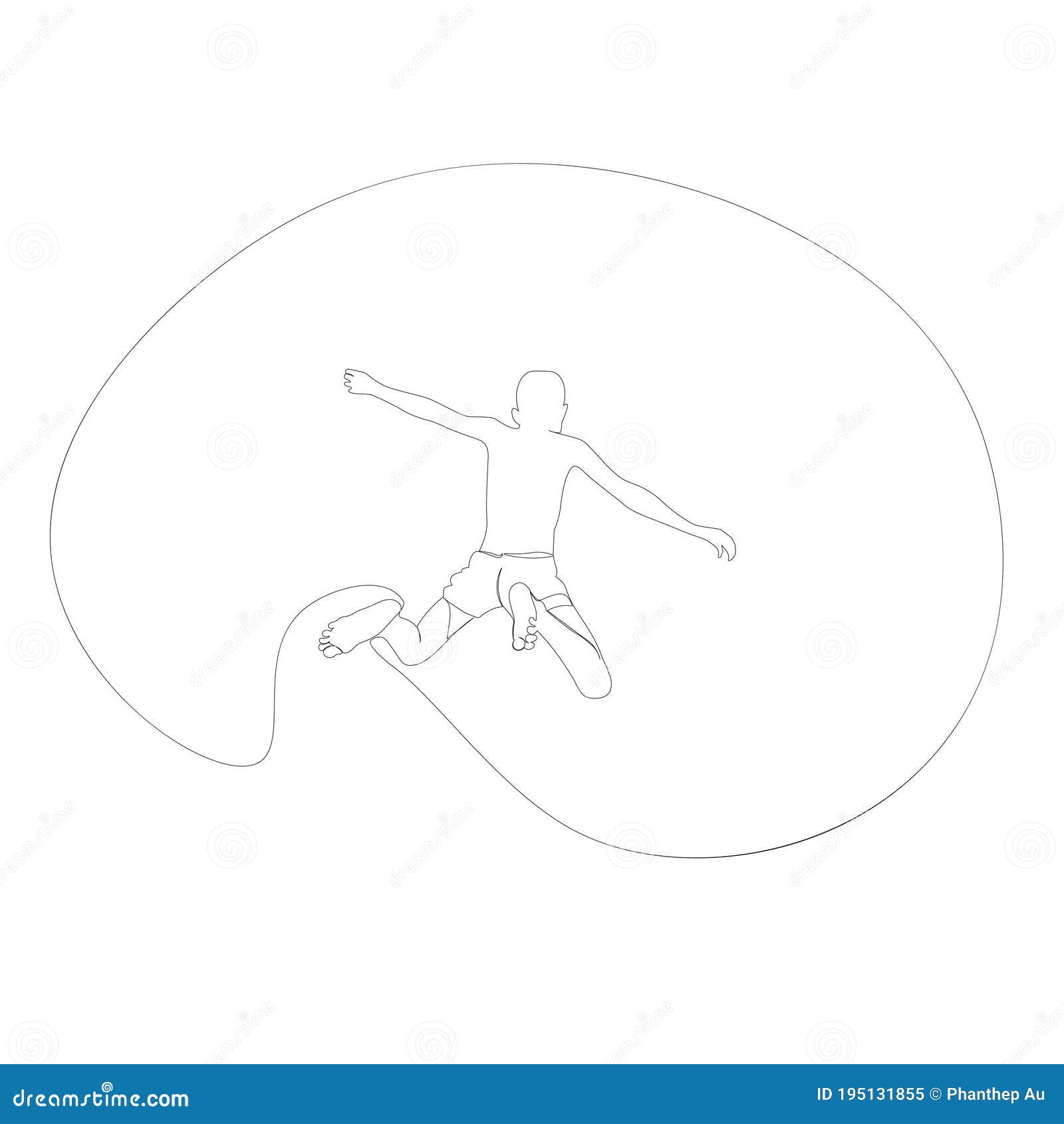 Young Boy Jumping from a High Place Stock Vector - Illustration of dare ...