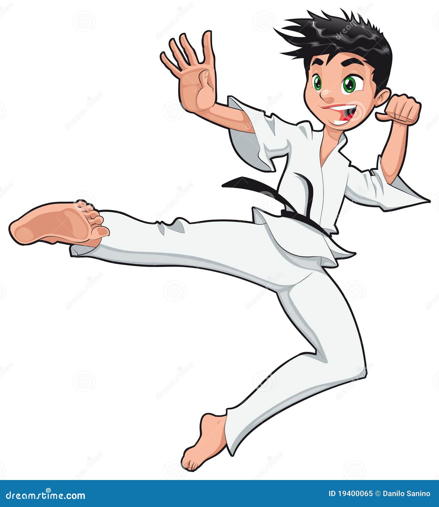 Cartoon Karate Man Vector Illustration | CartoonDealer.com #38070882