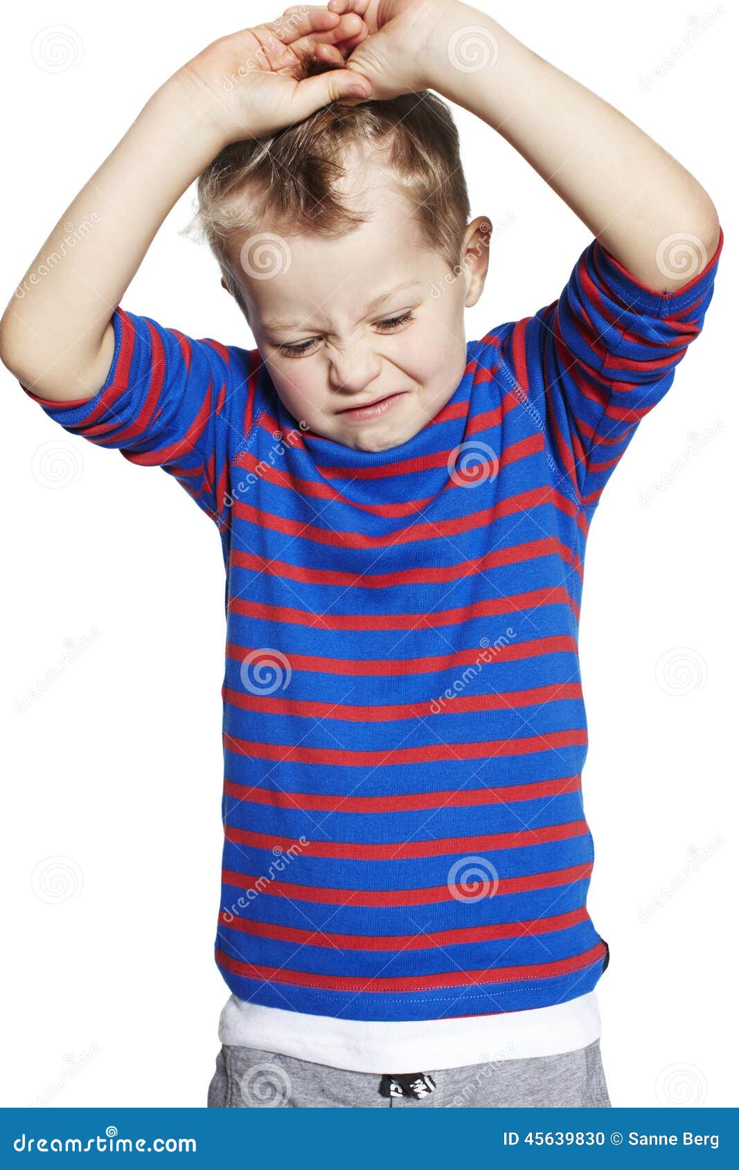 Young Boy Looking Frustrated Stock Photo - Image of hair, anger: 45639830