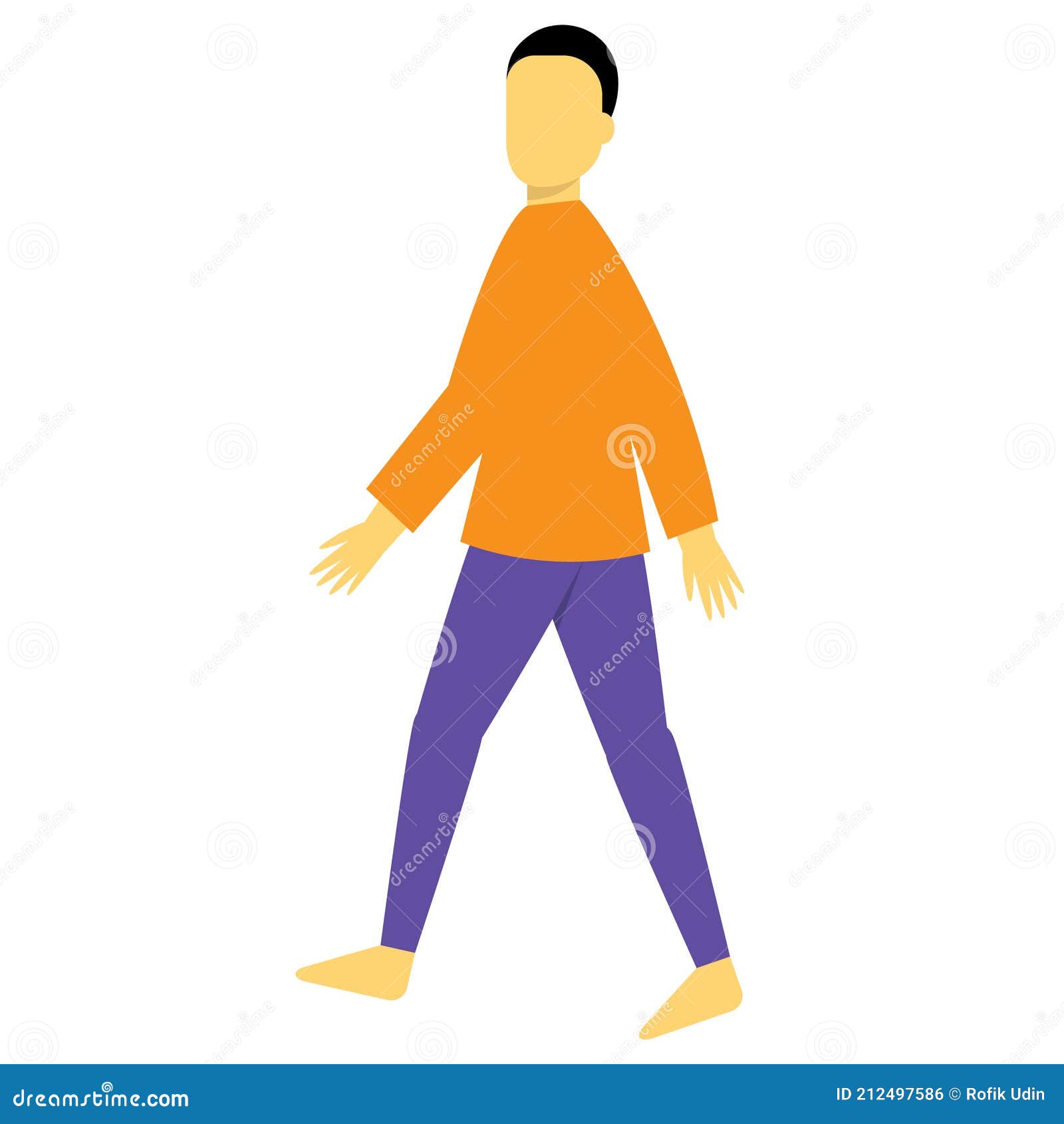 A Young Boy Looking Sideways. Stock Vector - Illustration of hand ...