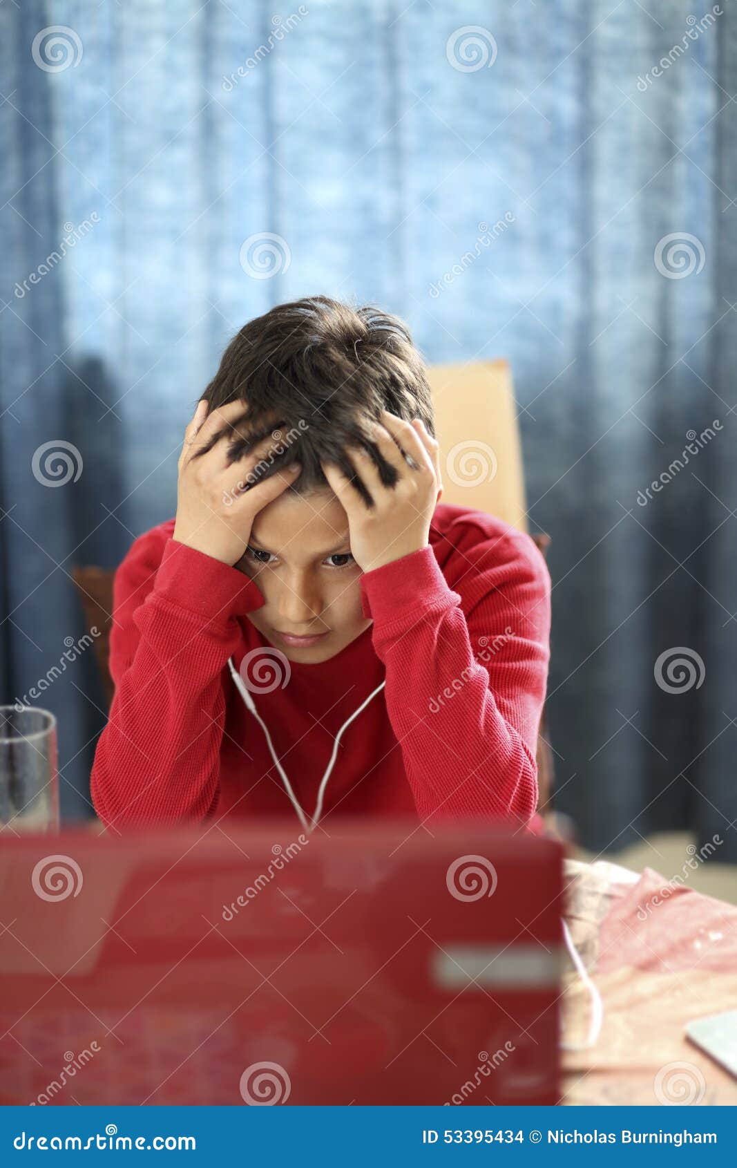 Young boy looks confused stock photo. Image of depth - 53395434