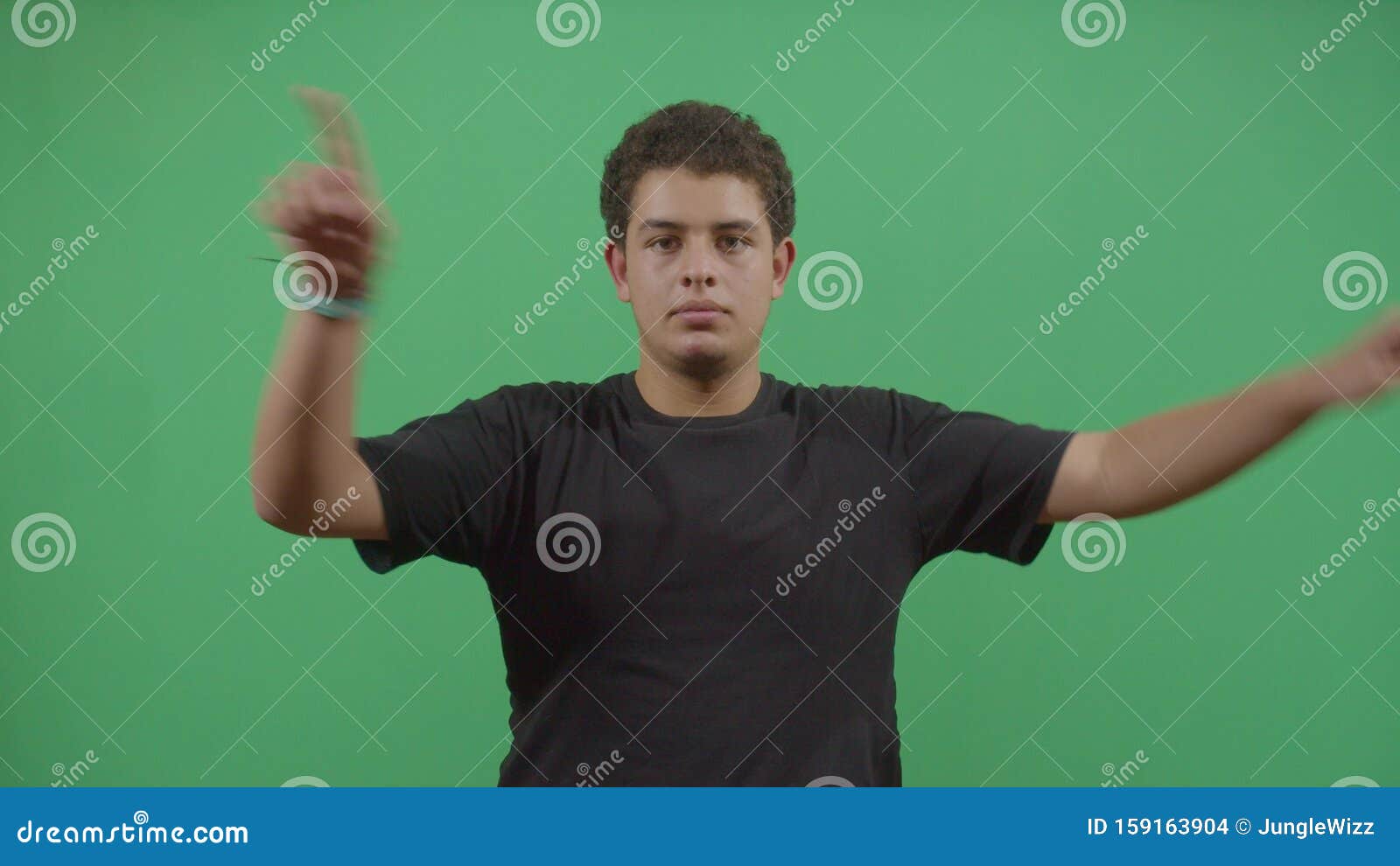 Young Boy Making Circles with His Hands Stock Footage - Video of ...