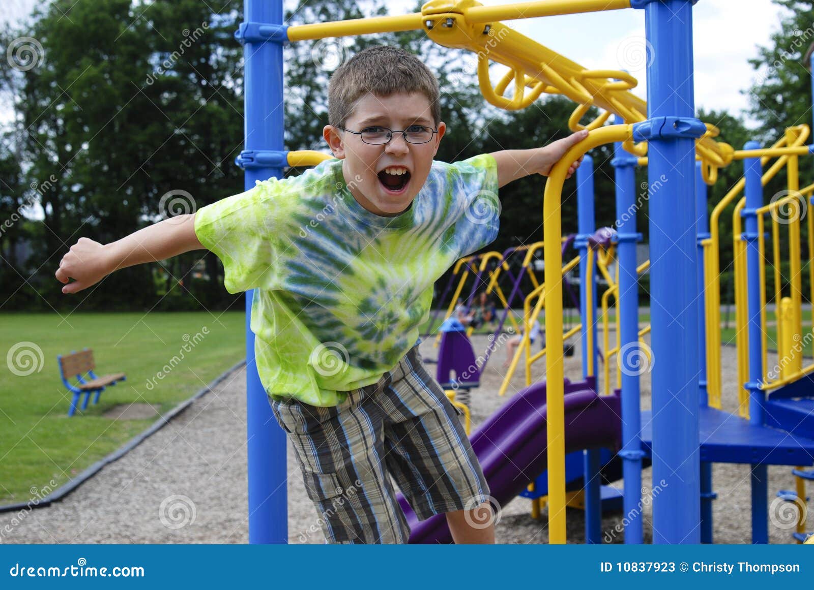 Young Boy at the Playground Stock Image - Image of child, healthy: 10837923